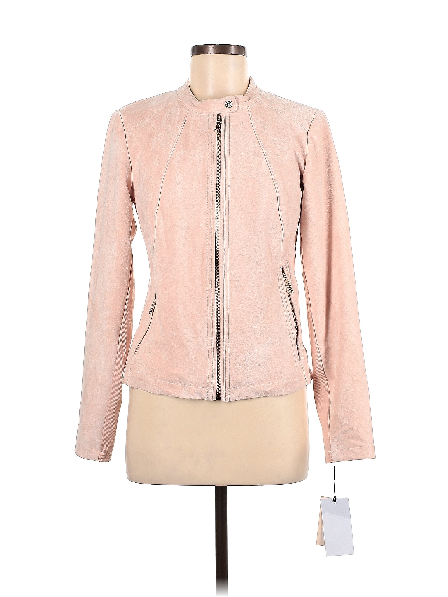 Ivanka Trump Pink Faux Leather Jacket Size M - 73% off | thredUP