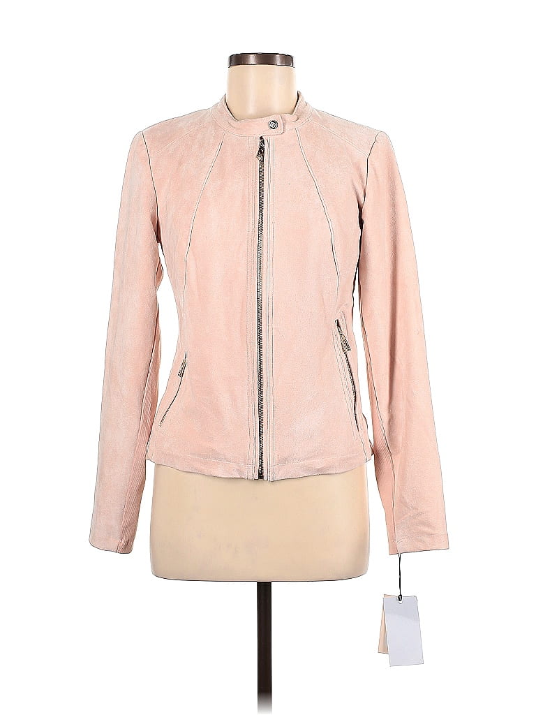 Ivanka Trump Pink Faux Leather Jacket Size M - 73% off | thredUP