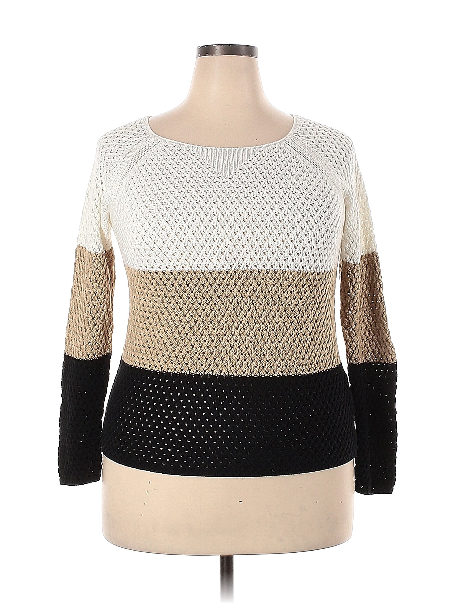 Jones New York Signature Ivory Pullover Sweater Size XL - 75% off | ThredUp