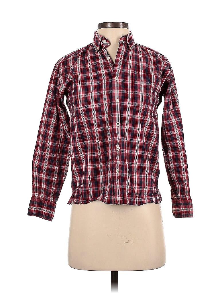 Ralph Lauren 100% Cotton Burgundy Long Sleeve Button-Down Shirt Size S - 75% off | thredUP