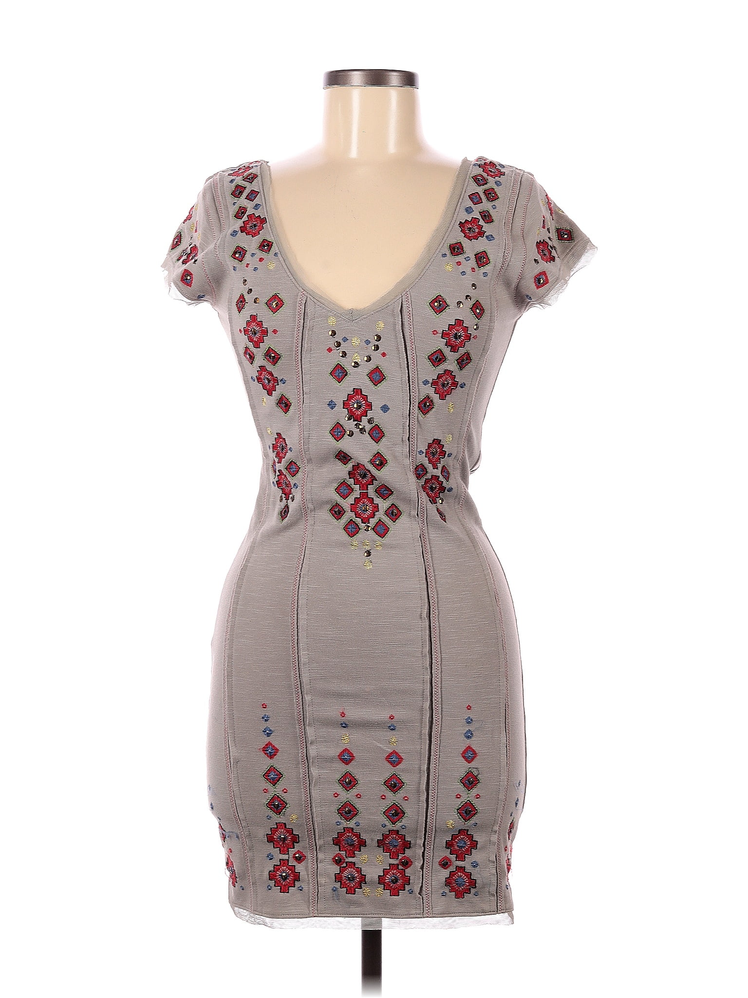 Free People Gray Casual Dress Size S - 72% off | thredUP