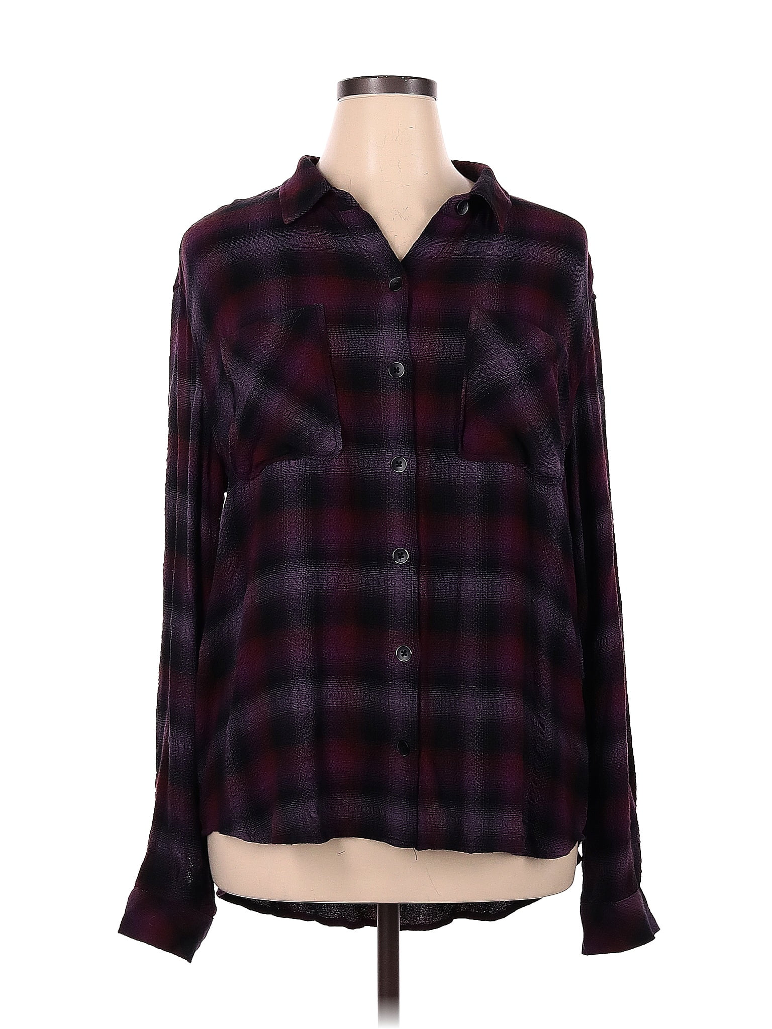 Bella Dahl Burgundy Long Sleeve Blouse Size Xl 77 Off Thredup