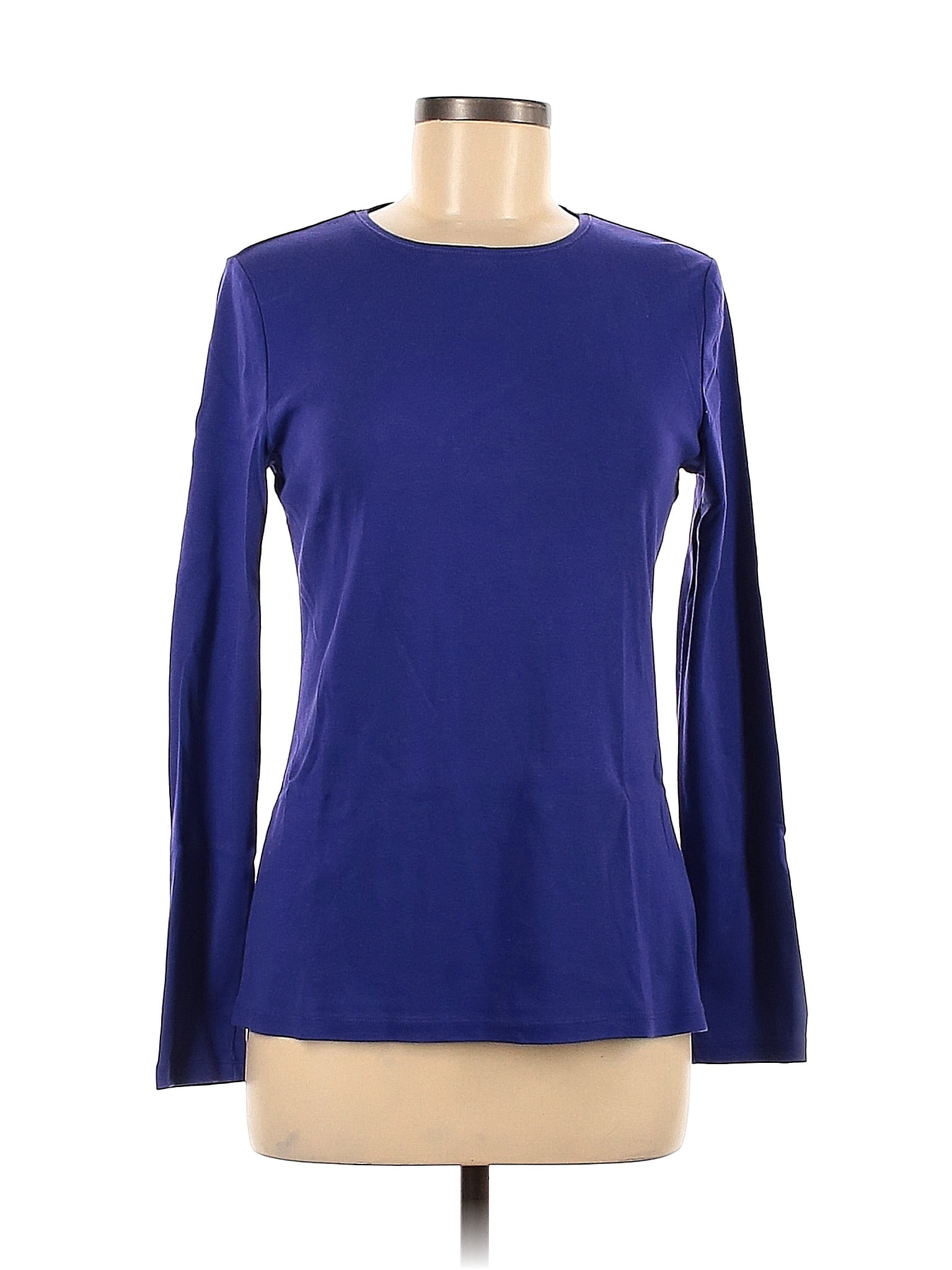Talbots 100% Cotton Blue Long Sleeve T-Shirt Size M - 64% off | thredUP