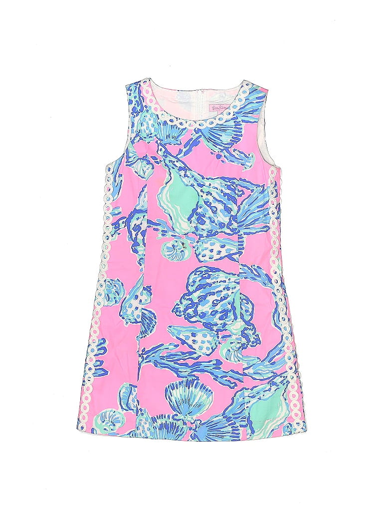 Lilly Pulitzer 100 Cotton Floral Pink Dress Size 10 65 Off Thredup