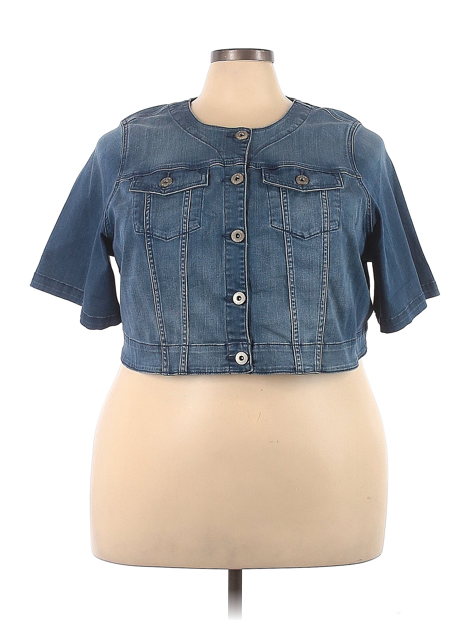 Torrid Blue Denim Jacket Size 4X Plus (4) (Plus) - 52% off | thredUP