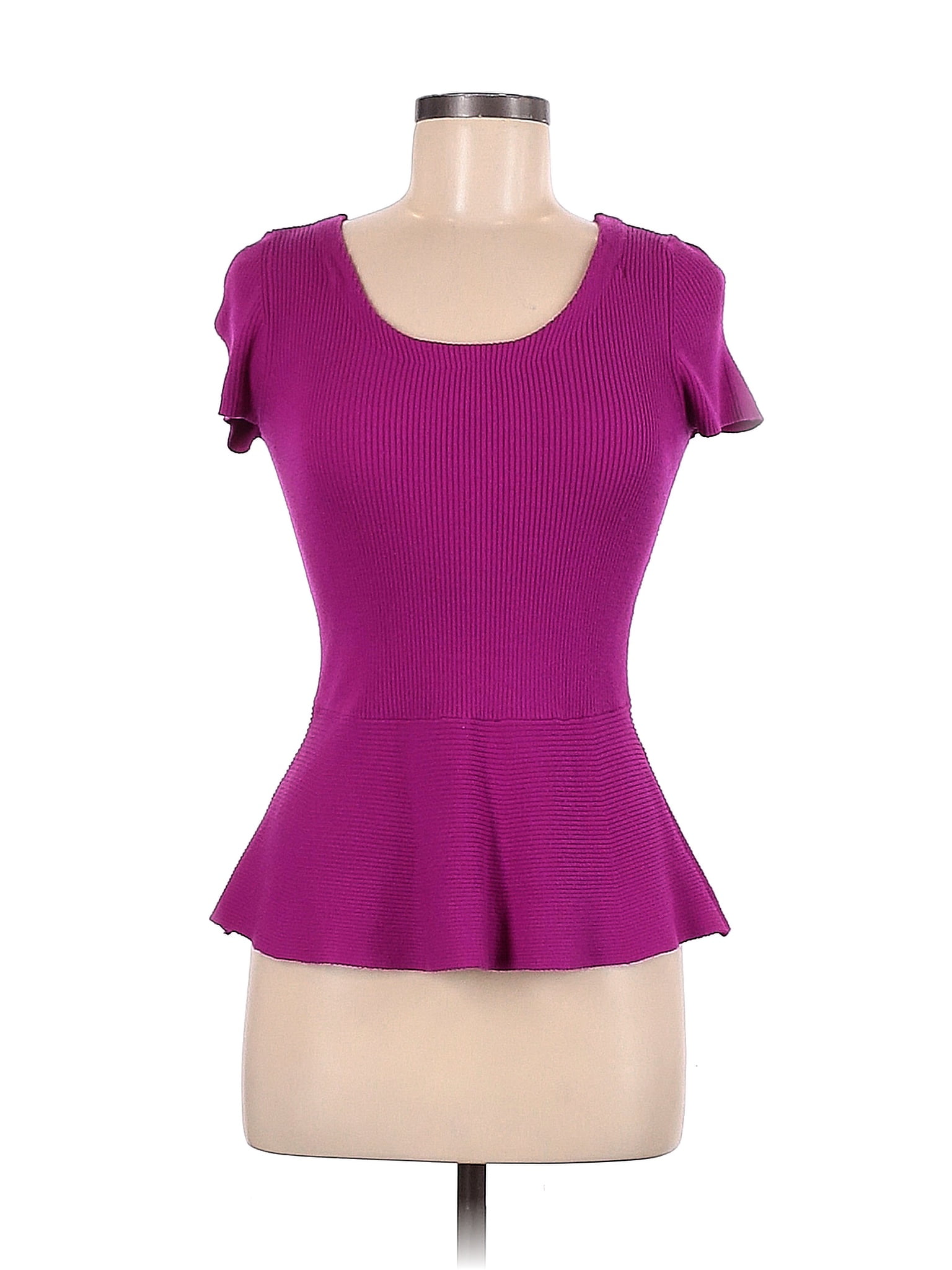 Inc International Concepts Purple Short Sleeve Top Size M 68 Off