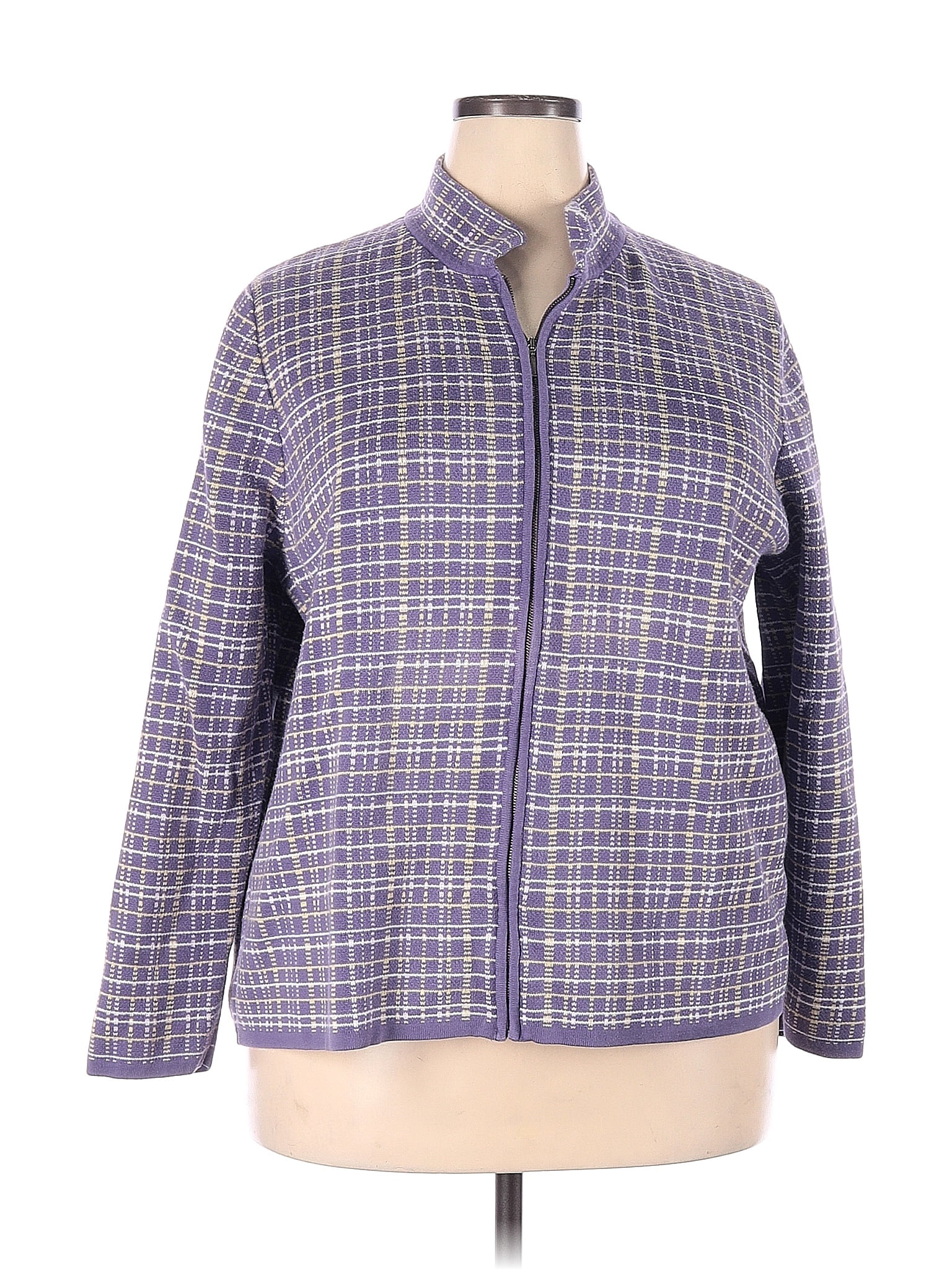 Cj Banks 100% Cotton Purple Jacket Size 2X (Plus) - 68% off | thredUP