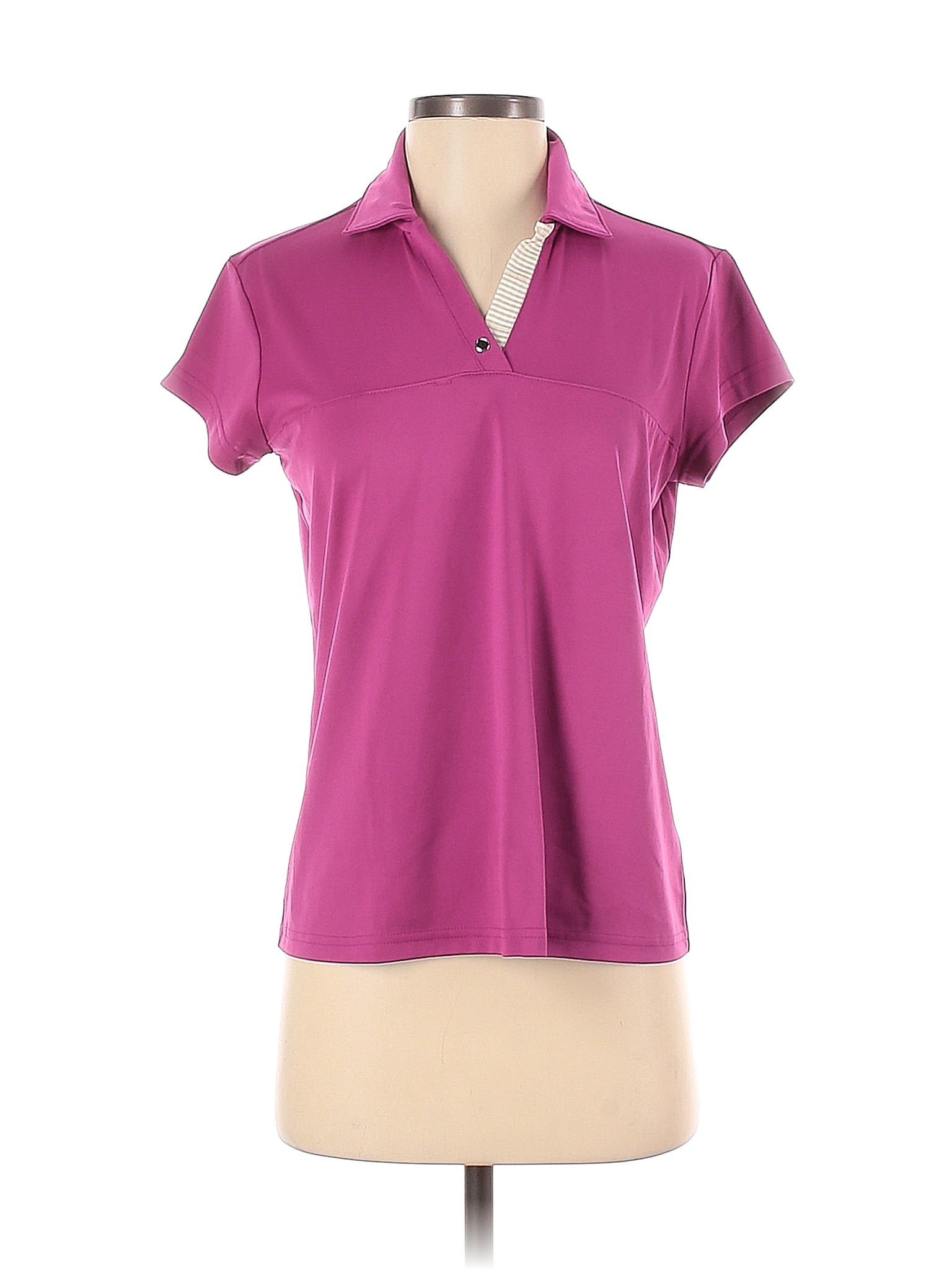 Pebble Beach 100 Polyester Purple Short Sleeve Polo Size S 55 Off