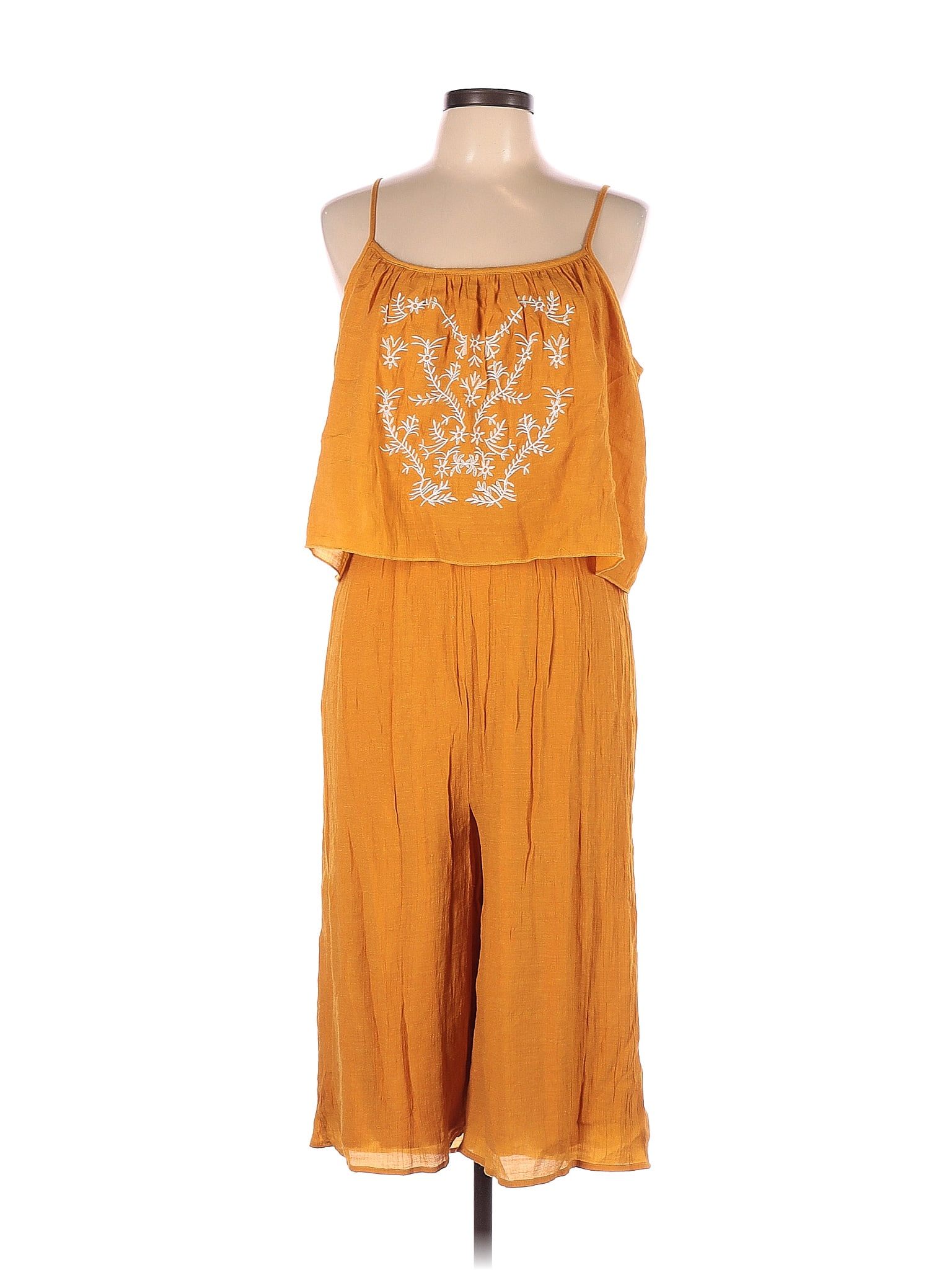 J Gee Orange Jumpsuit Size L (Petite) - 53% off | thredUP