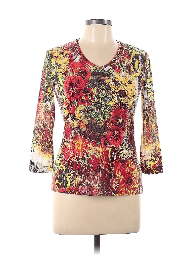 Gerry Weber 100% Polyester Red Long Sleeve T-Shirt Size 12 - 76% off | thredUP