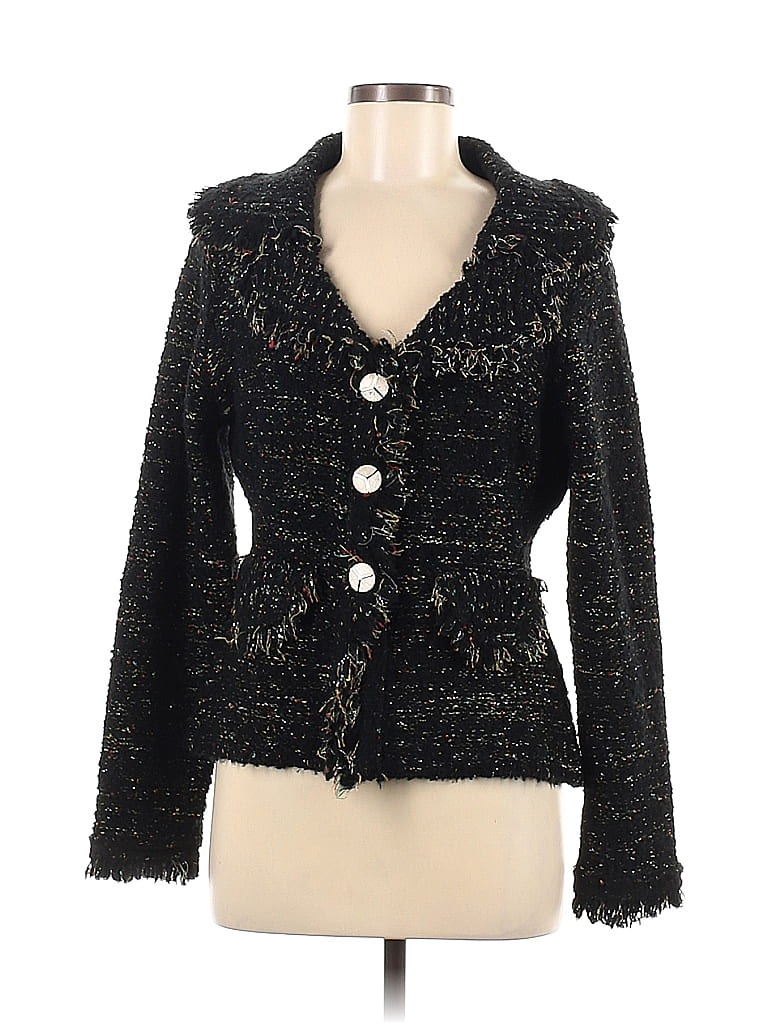 Sioni 100% Acrylic Marled Tweed Black Jacket Size M - 73% off | ThredUp