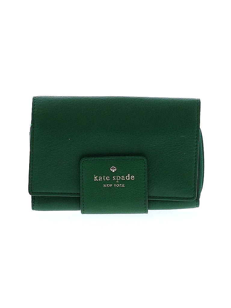 Kate Spade New York 100% Leather Green Leather Wallet One Size - 71% ...