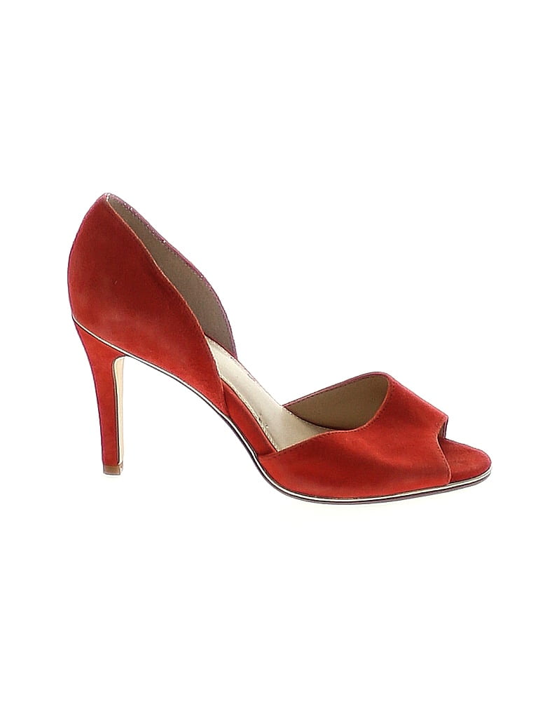 Calvin Klein Solid Red Heels Size 5 1 2 70 Off Thredup