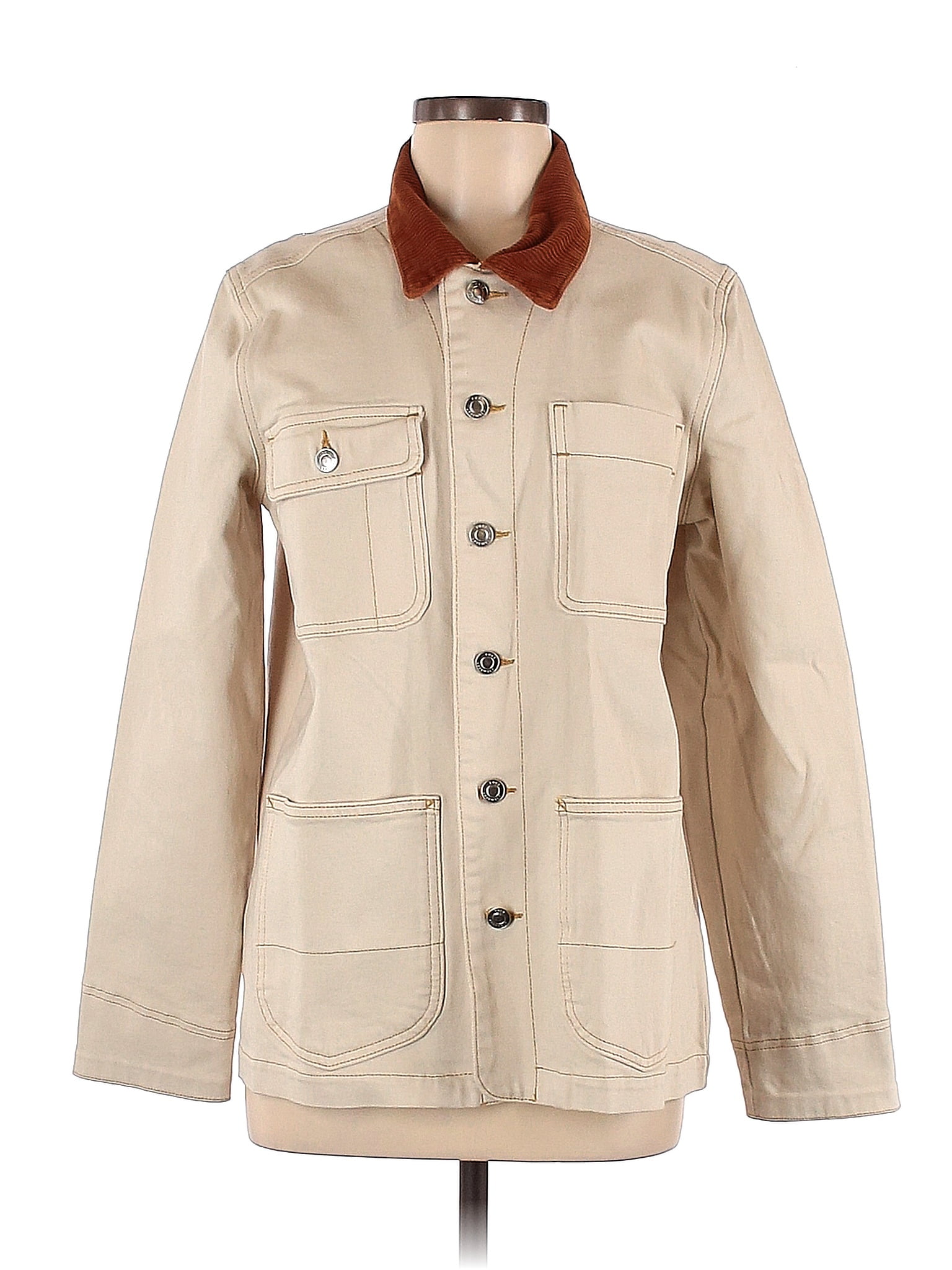 Free Assembly Tan Denim Jacket Size M - 57% off | thredUP