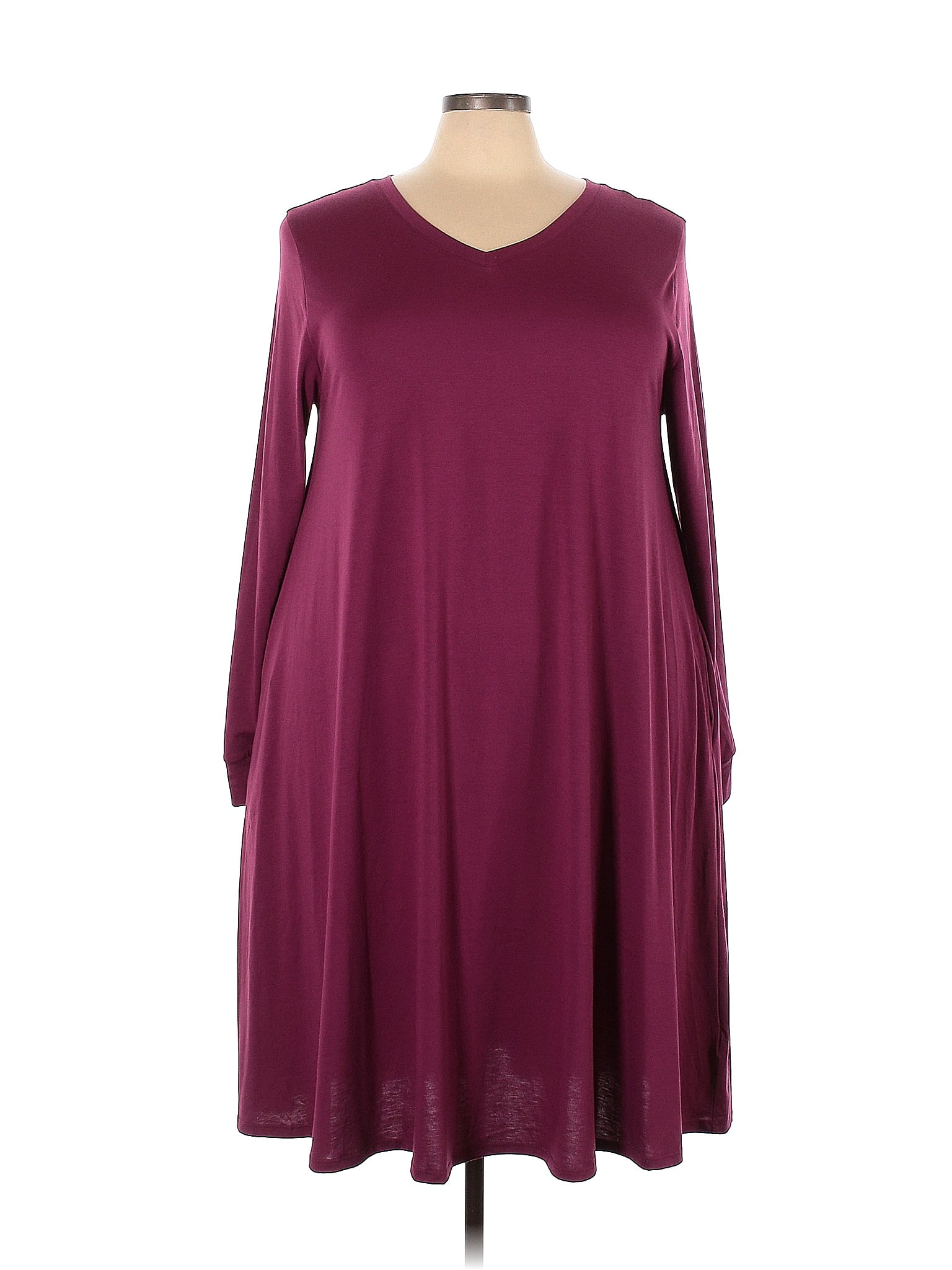 Lularoe Burgundy Casual Dress Size 3X (Plus) - 33% off | thredUP