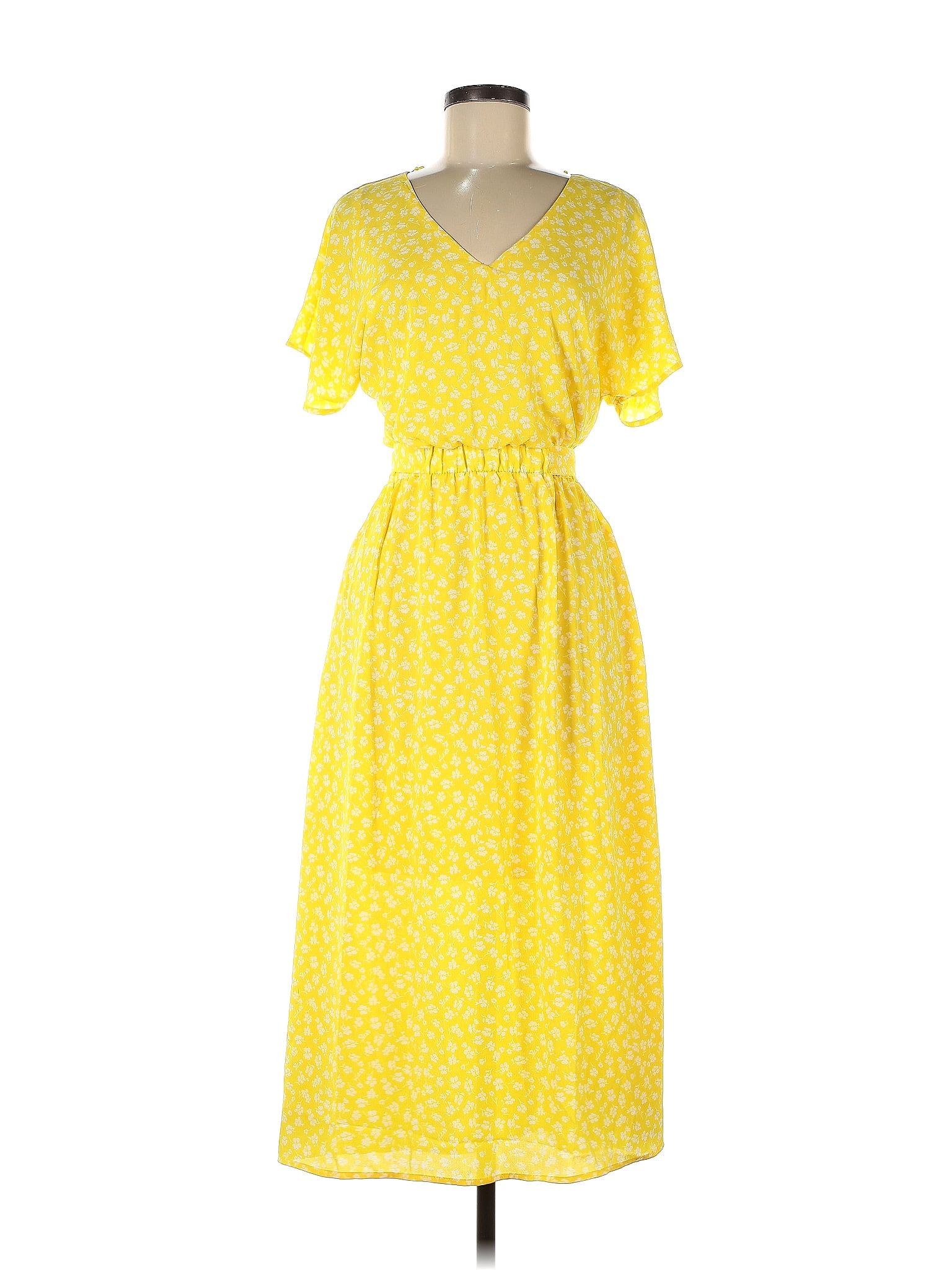 Sienna Sky 100 Polyester Yellow Casual Dress Size M 30 Off Thredup