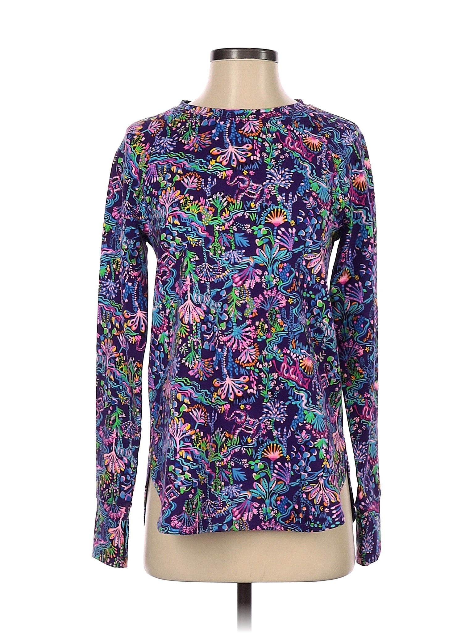 Lilly Pulitzer Purple Long Sleeve Blouse Size Xs 67 Off Thredup
