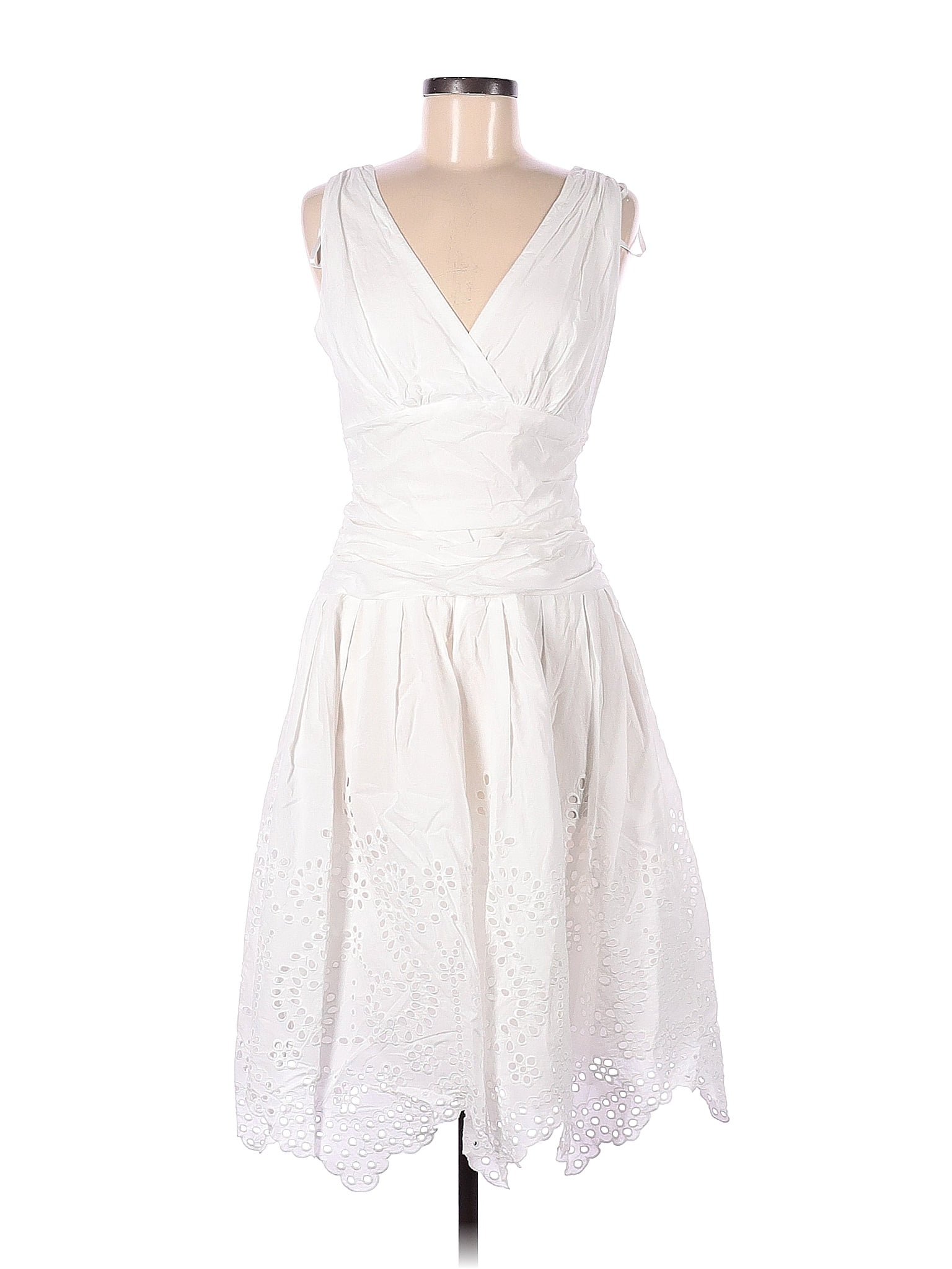 SLNY 100% Polyester White Cocktail Dress Size 8 - 69% off | thredUP