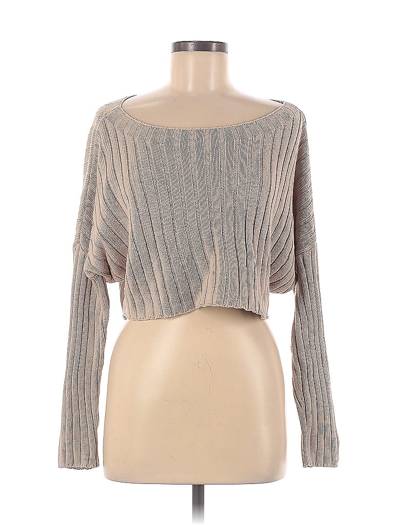 Express 100% Cotton Tan Gray Pullover Sweater Size M - 66% off | thredUP