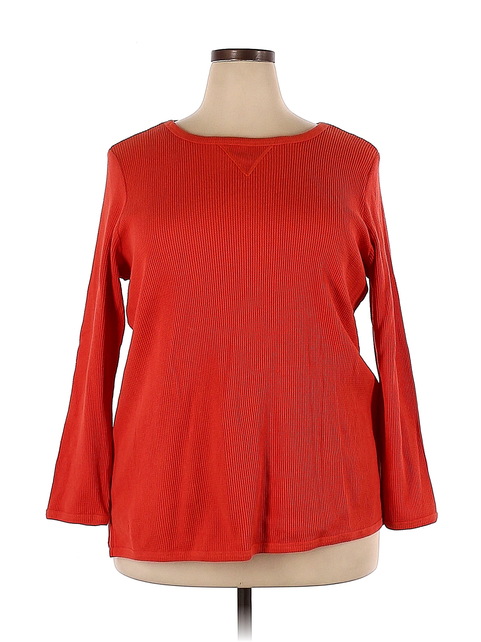 Woman Within Red Thermal Top Size 18 (L) (Plus) - 81% off | thredUP