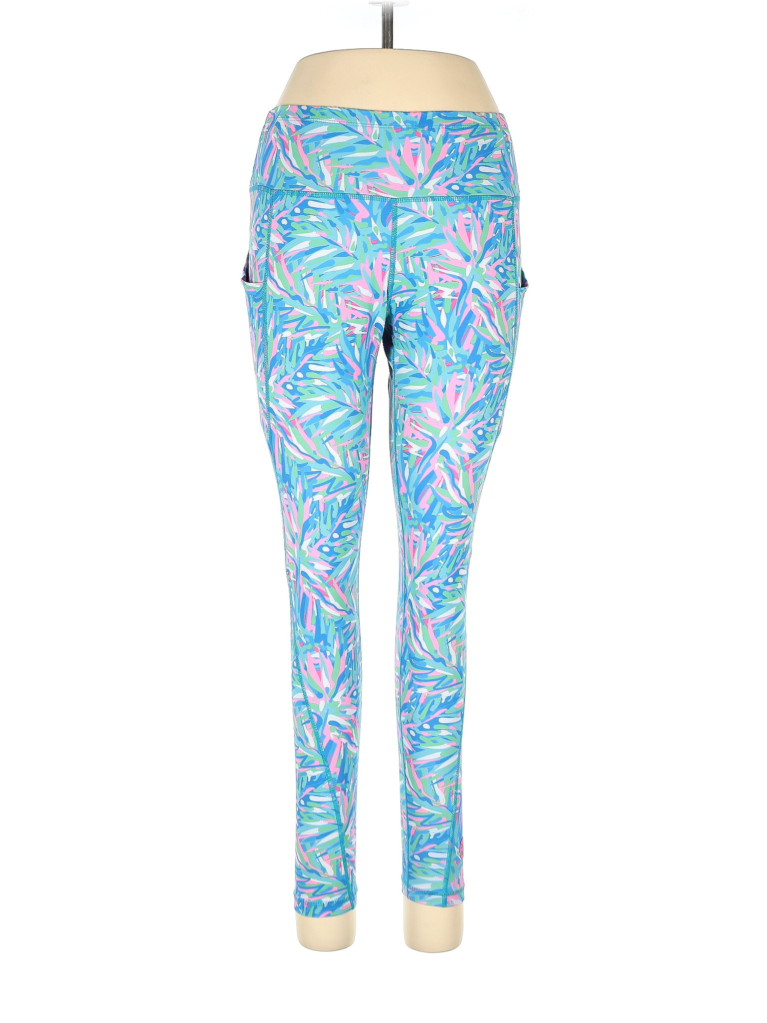 Simply Southern 100% Polyester Multi Color Blue Casual Pants Size L ...