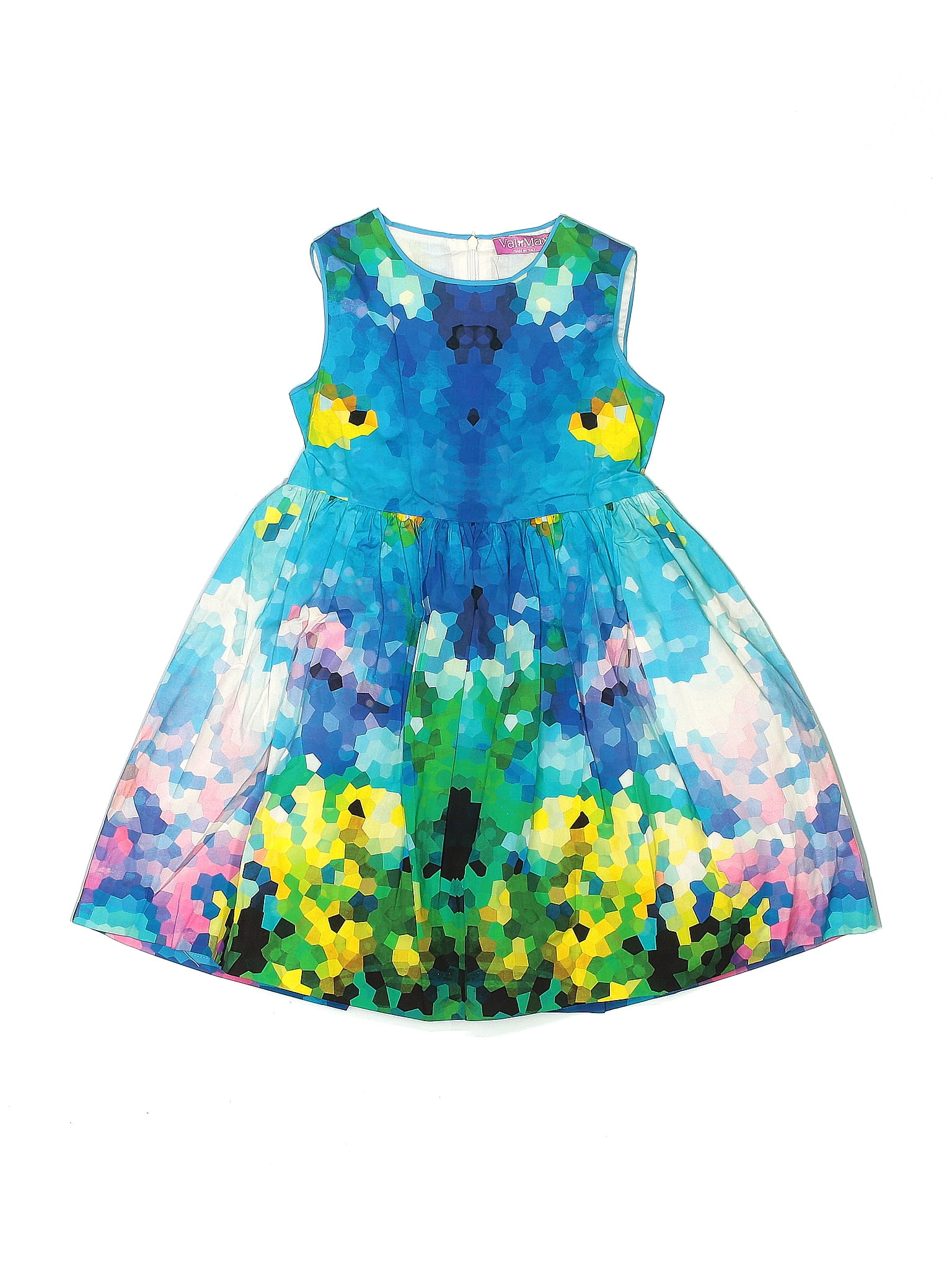 Val & Max Floral Blue Dress Size 8 - 83% off | thredUP