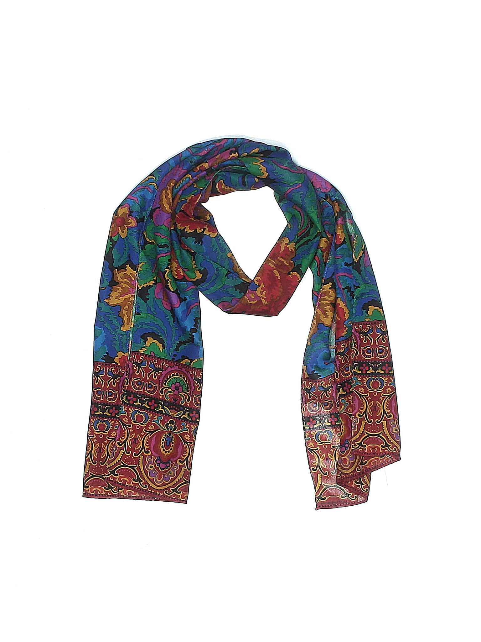 Assorted Brands Multi Color Green Scarf One Size - 48% off | ThredUp