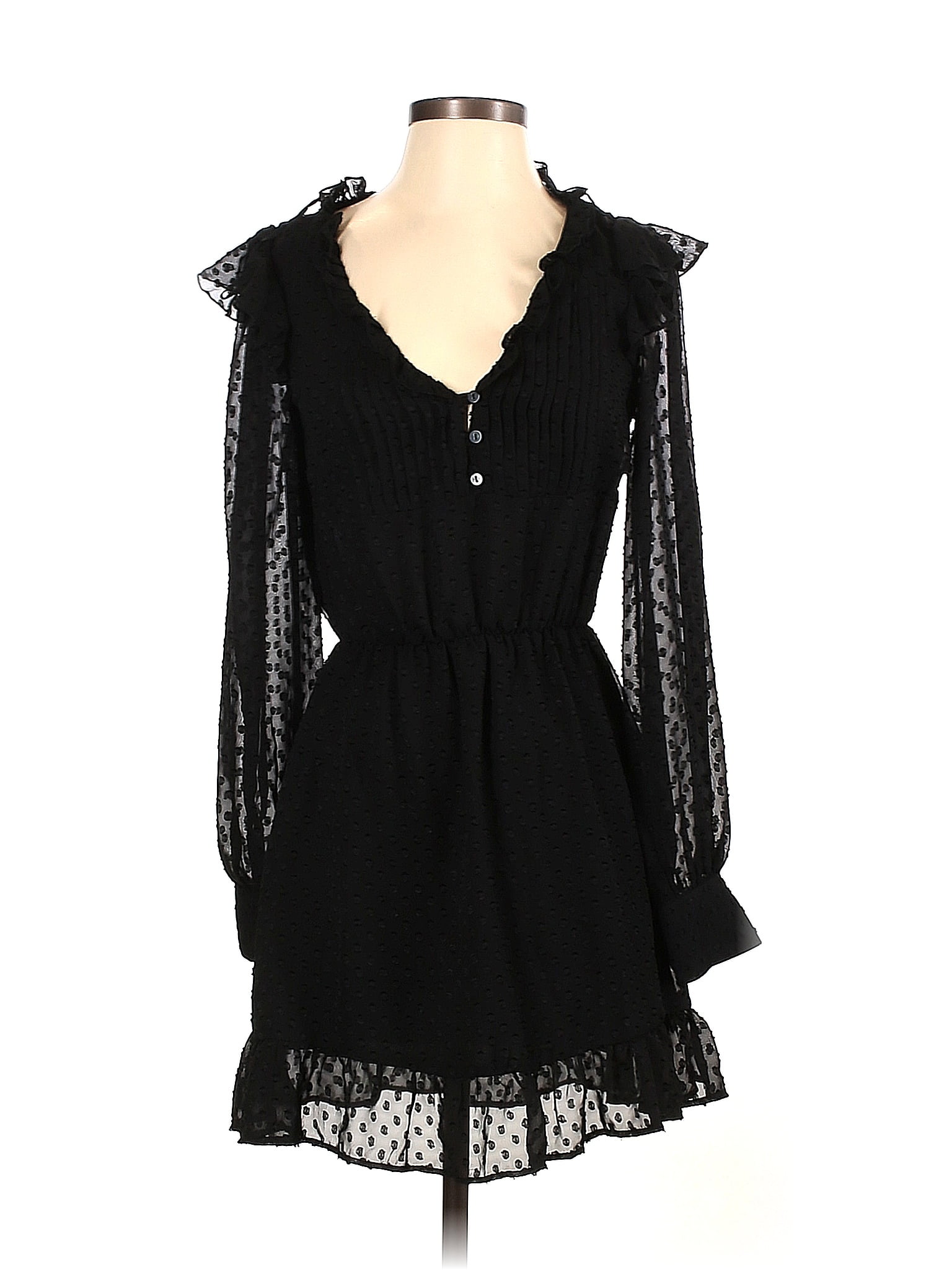 Zara 100 Polyester Black Casual Dress Size Xs 49 Off Thredup