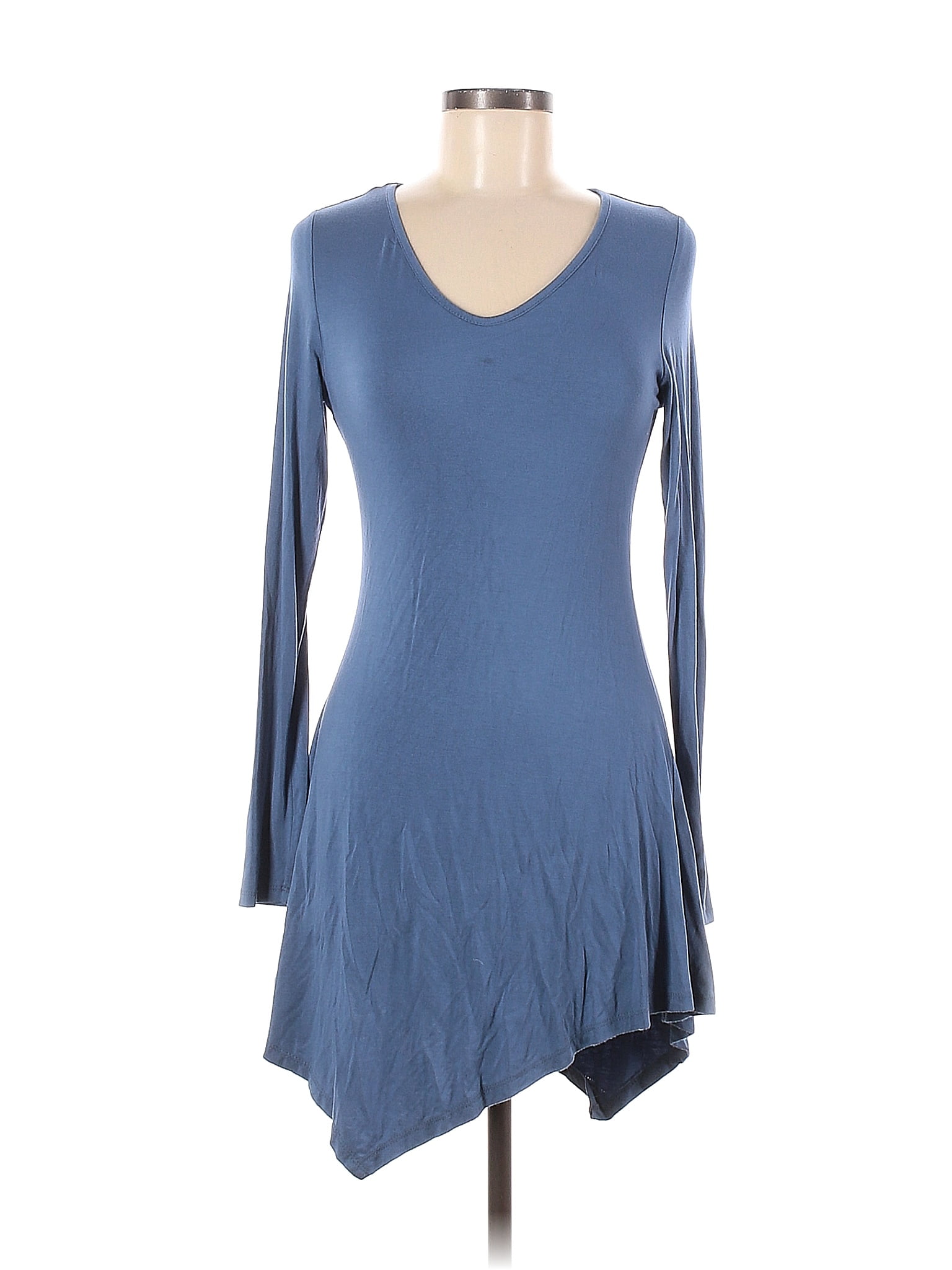 Thanth Solid Blue Long Sleeve Top Size M 57 Off Thredup