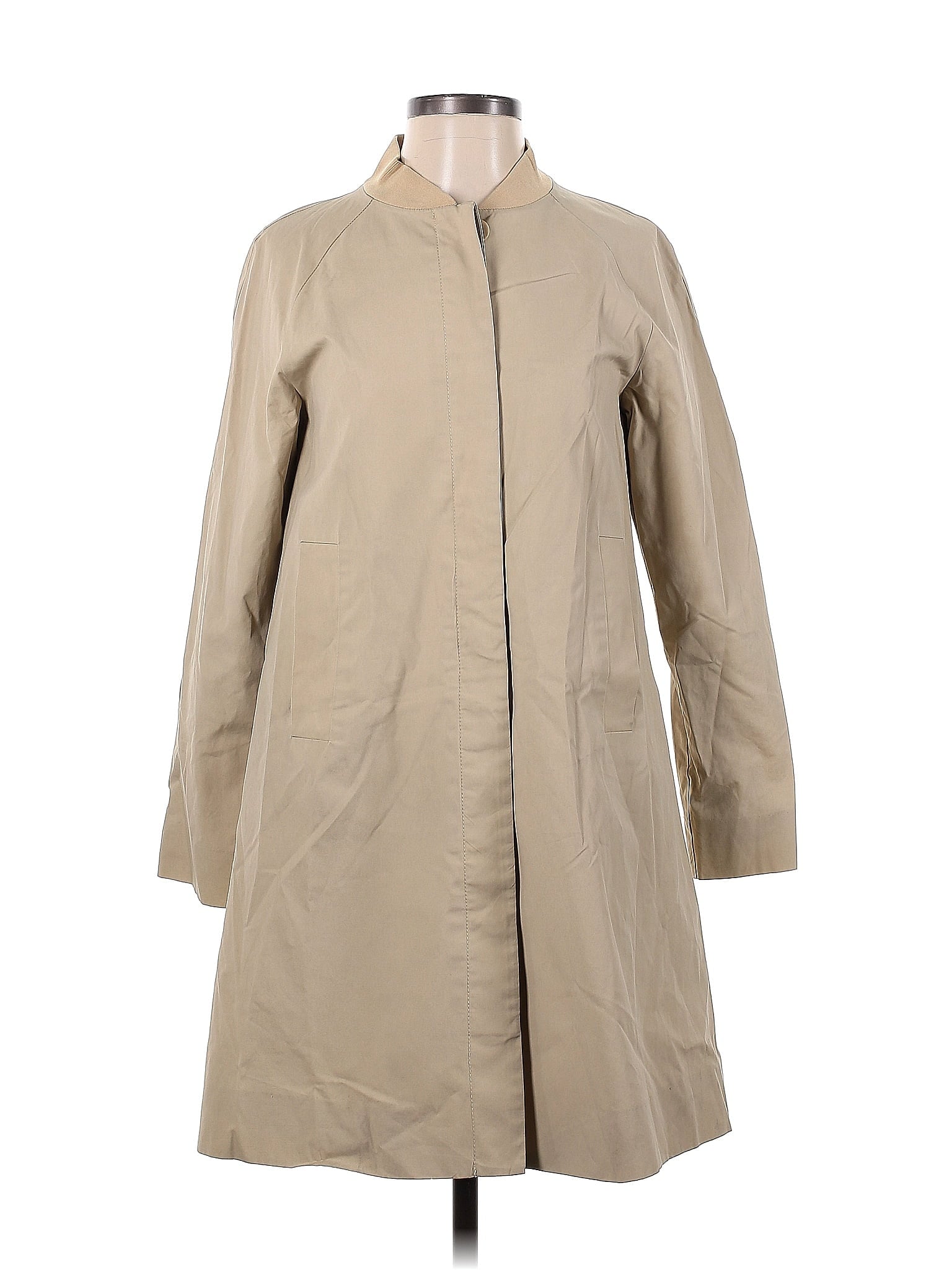 Cos 100% Cotton Tan Trenchcoat Size 2 - 73% off | thredUP