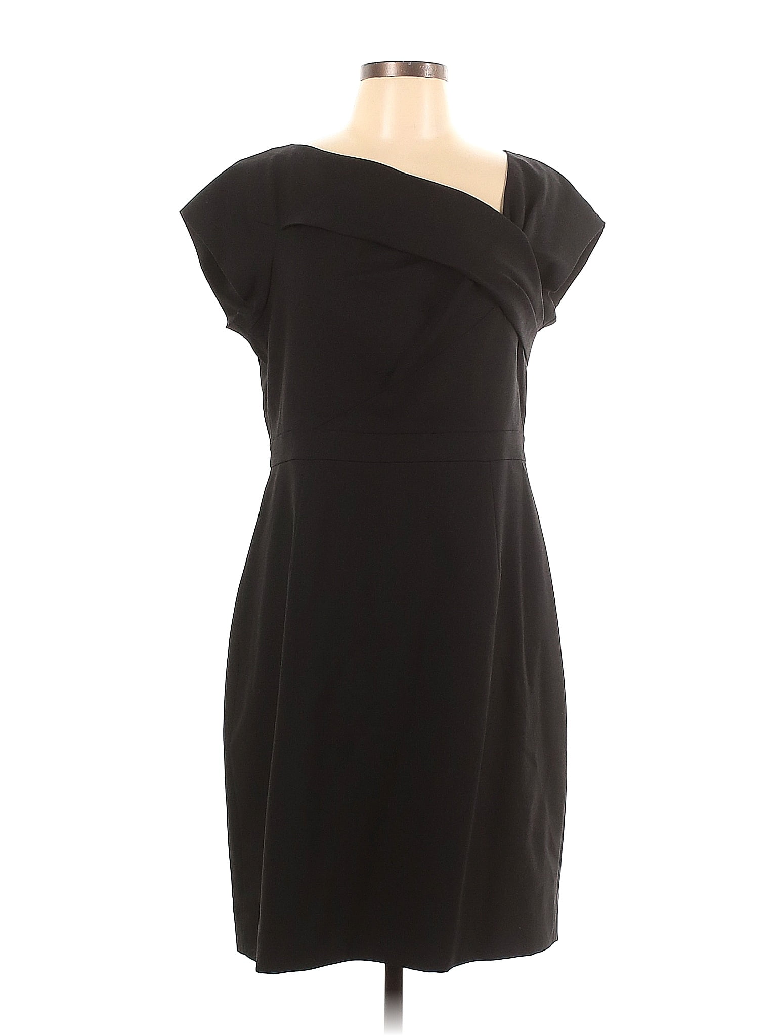 J Crew 100 Wool Solid Black Casual Dress Size 12 74 Off Thredup