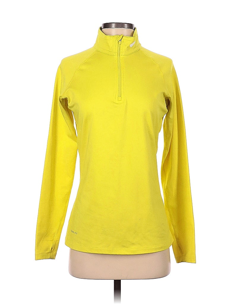 Nike Solid Yellow Track Jacket Size S - 69% off | ThredUp