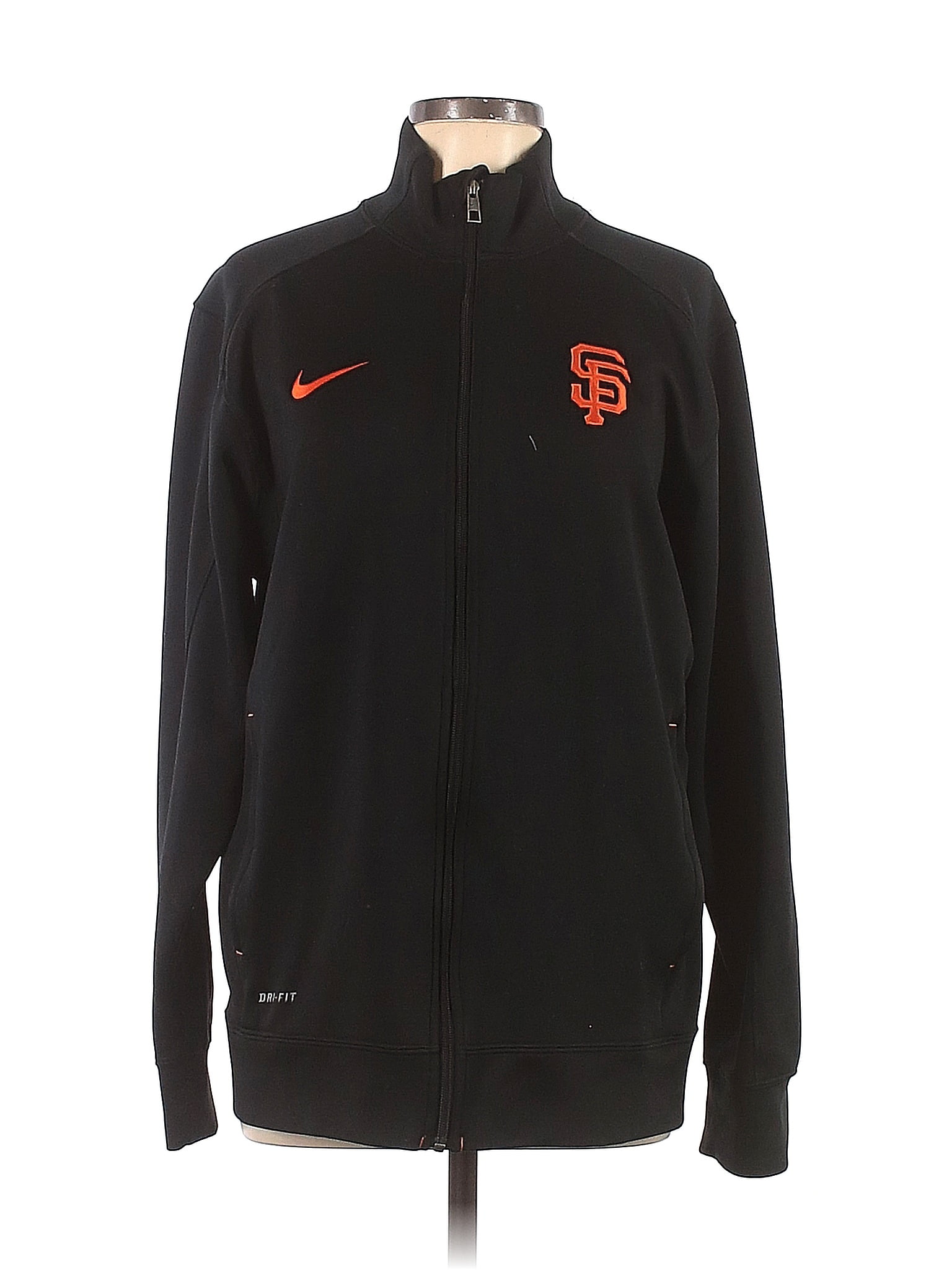 Nike 100% Polyester Black Track Jacket Size L - 76% off | ThredUp