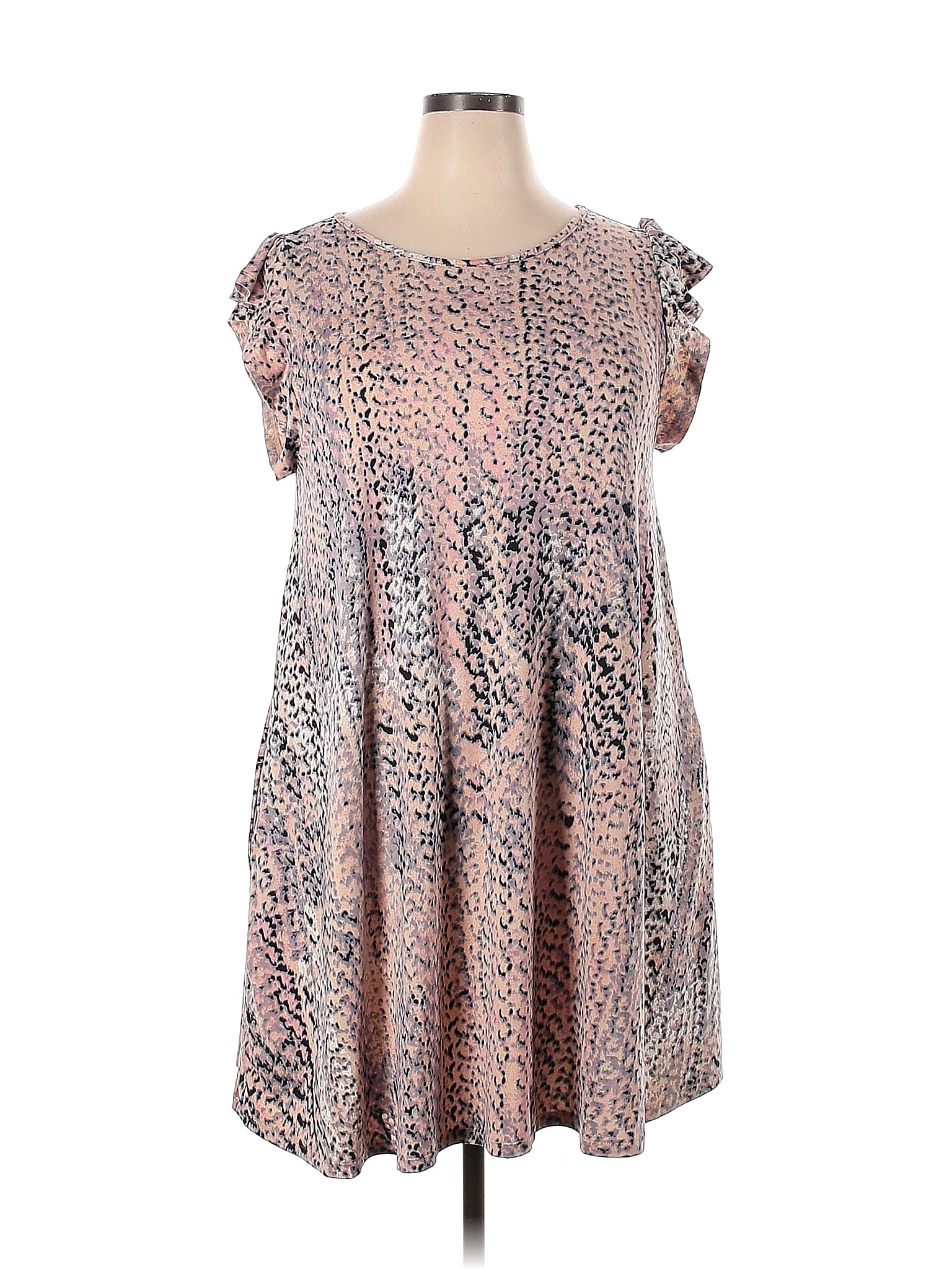 NINEXIS Marled Snake Print Acid Wash Print Paisley Batik Graphic Pink ...