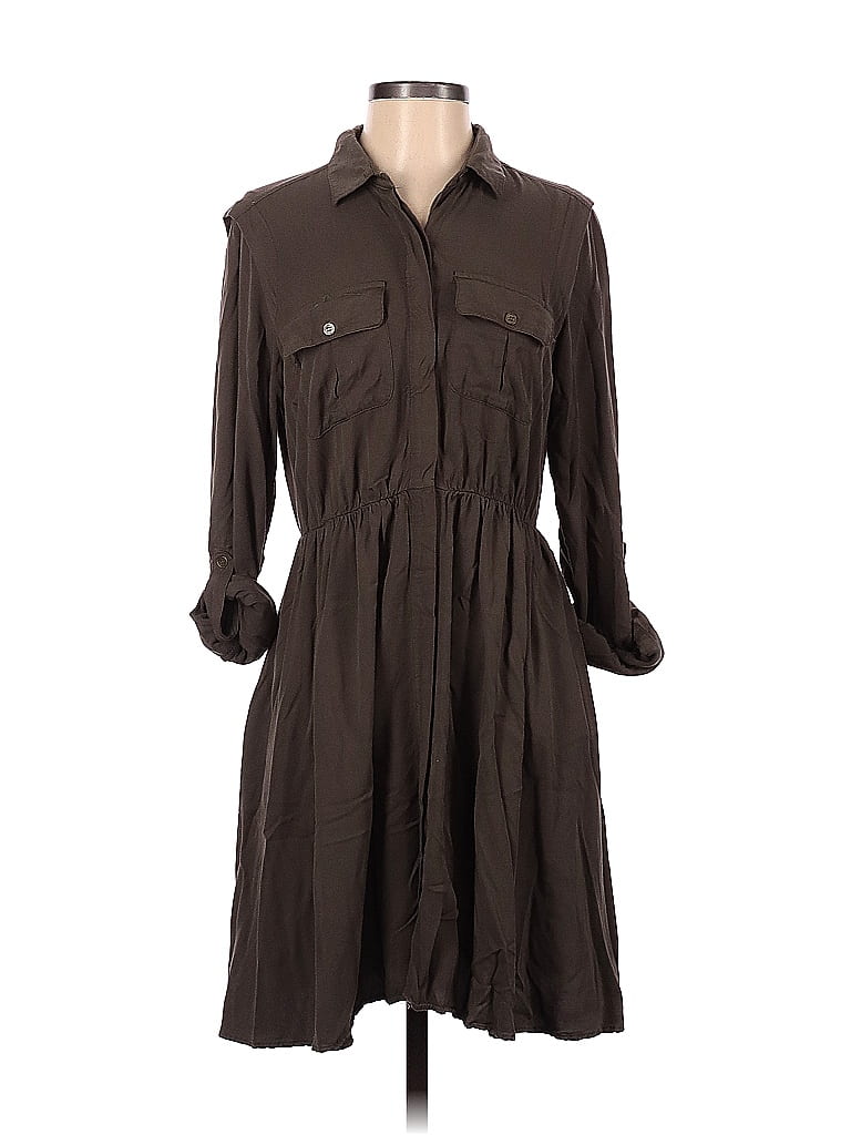 Maeve 100% Rayon Brown Green Casual Dress Size S - 79% off | ThredUp
