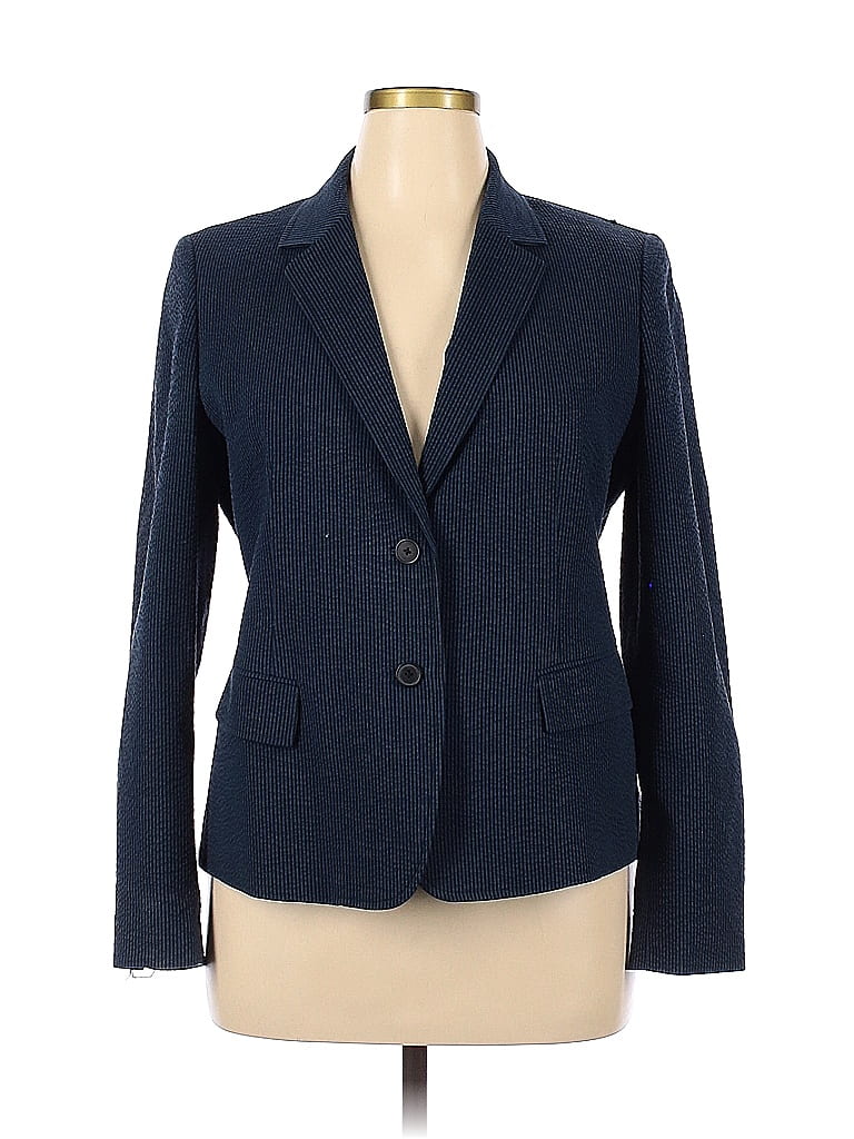 Anne Klein Solid Blue Jacket Size 14 - 76% off | ThredUp