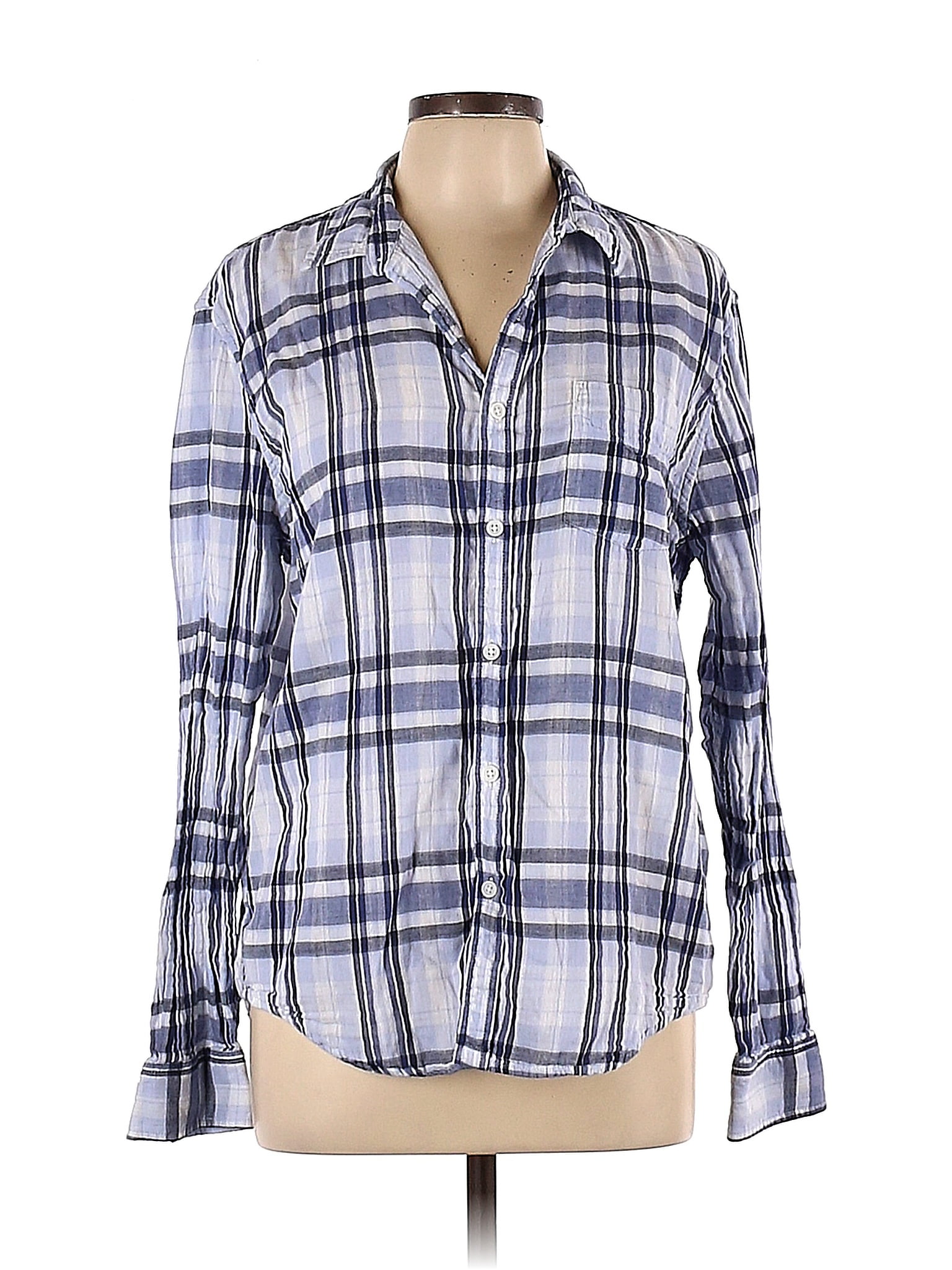 Lucky Brand Blue Long Sleeve Button-Down Shirt Size L - 72% off | thredUP