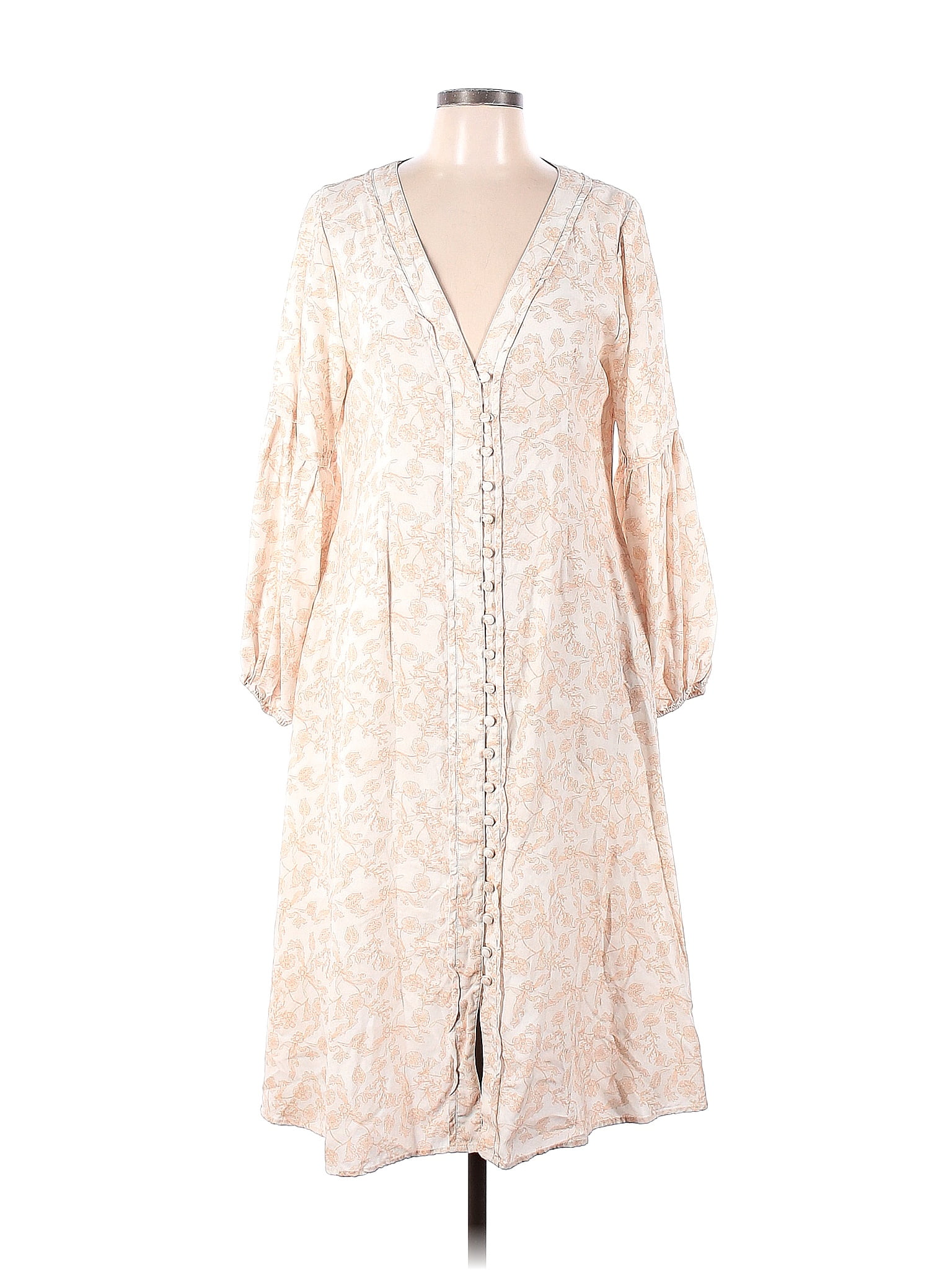 Sancia 100% Tencel Lyocell Ivory The Maryse Dress Size L - 74% off ...
