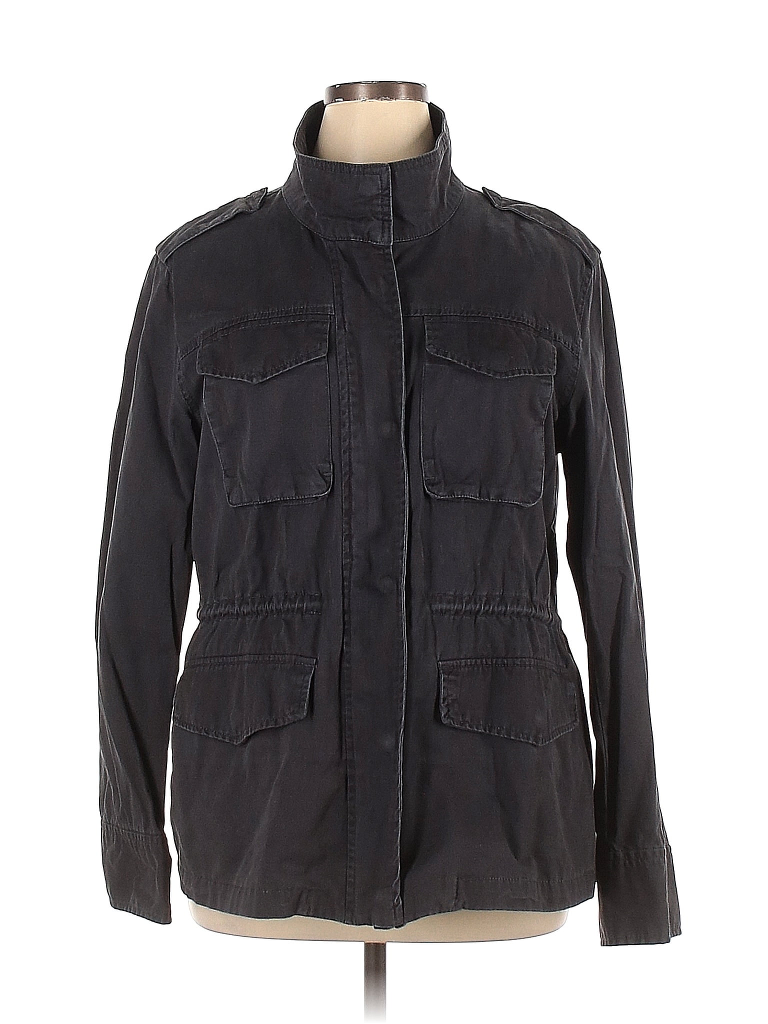 Aeropostale 100 Cotton Gray Denim Jacket Size Xl 56 Off Thredup