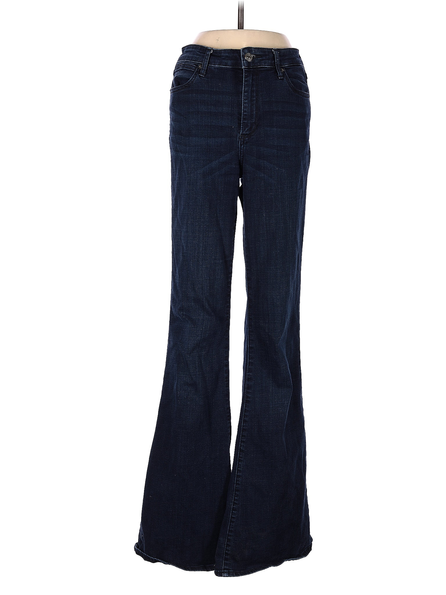 Abercrombie & Fitch Solid Blue Jeans Size 2 - 68% off | ThredUp