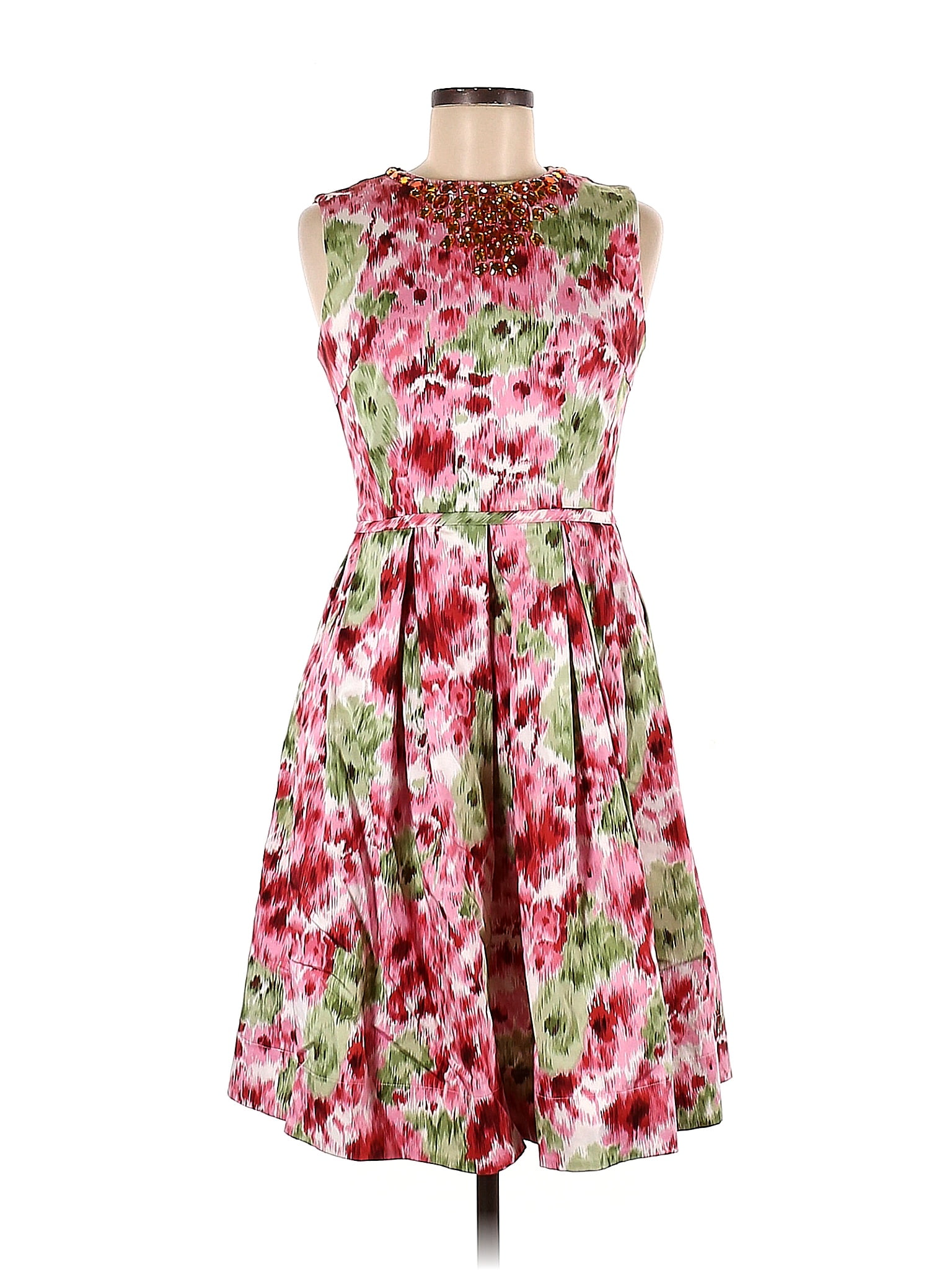 Maggy London Floral Multi Color Pink Casual Dress Size 6 79 Off