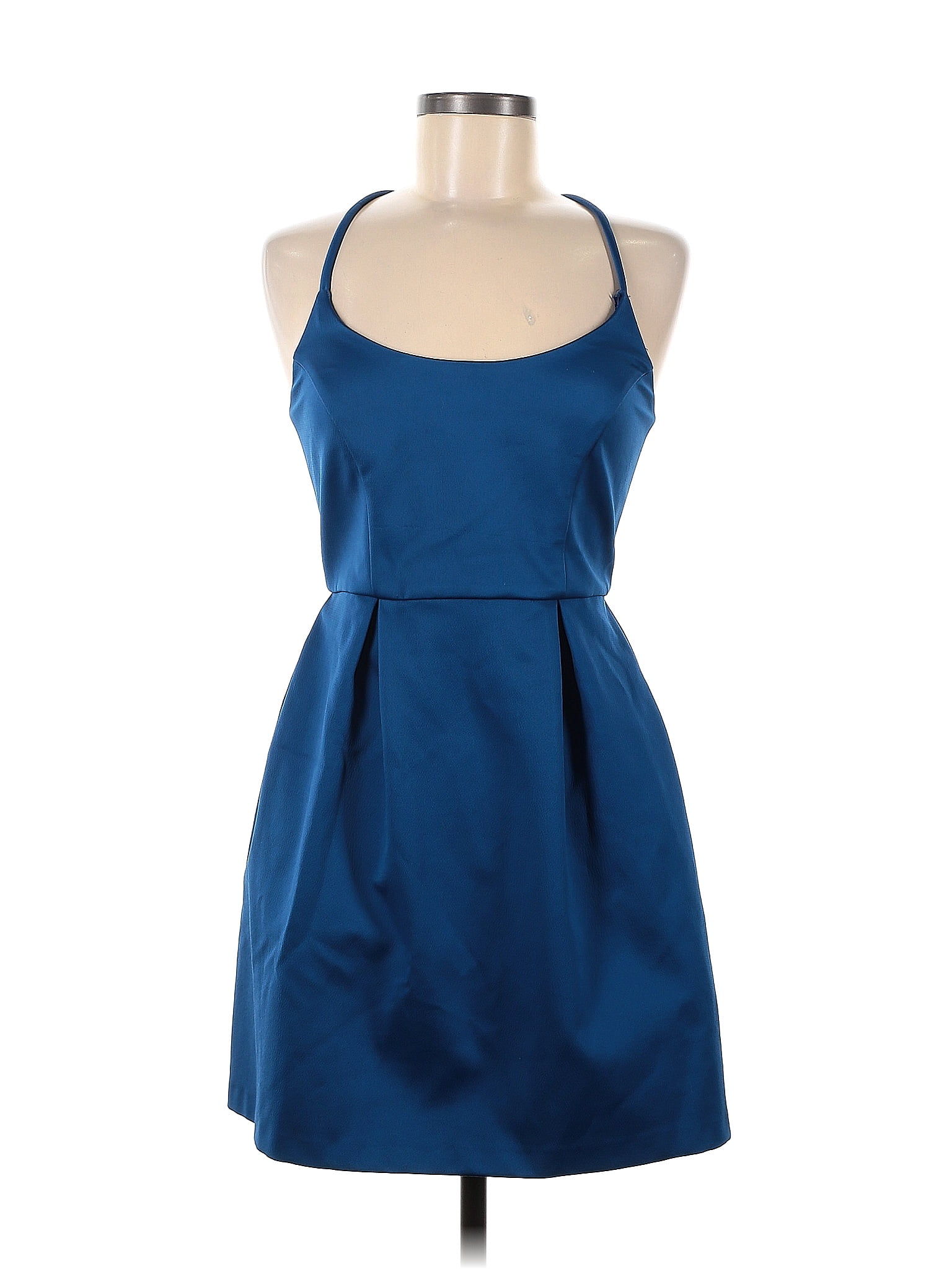 Topshop 100 Polyester Blue Casual Dress Size 6 87 Off Thredup