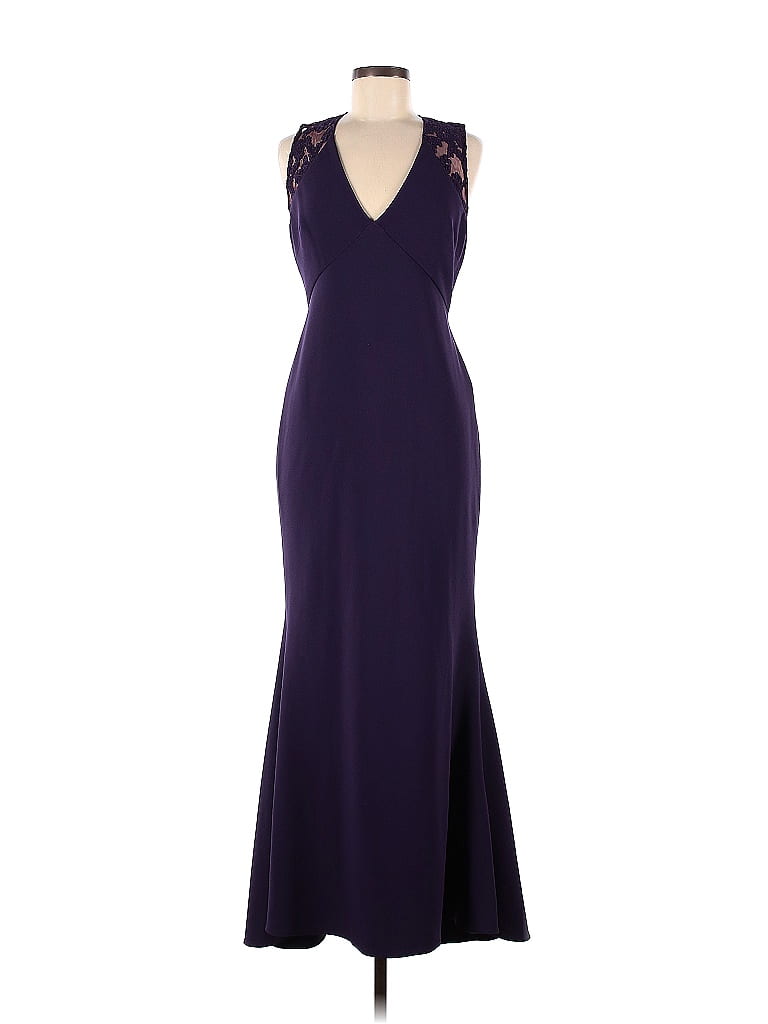 JS Collection Solid Purple Eggplant Ottoman Gown Size 8 (Petite) - 73% ...