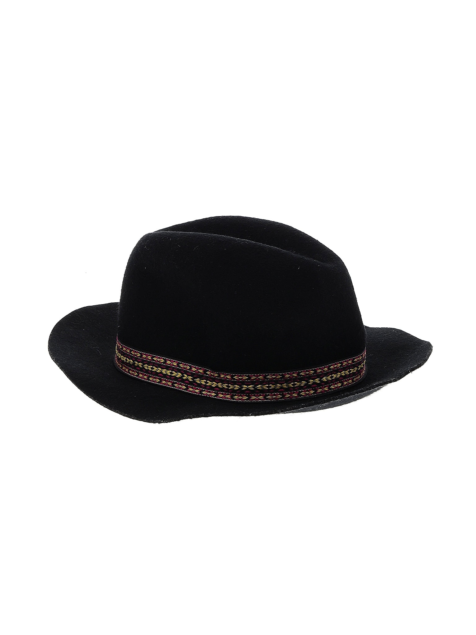 World Market 100% Wool Color Block Black Fedora One Size - 52% off ...