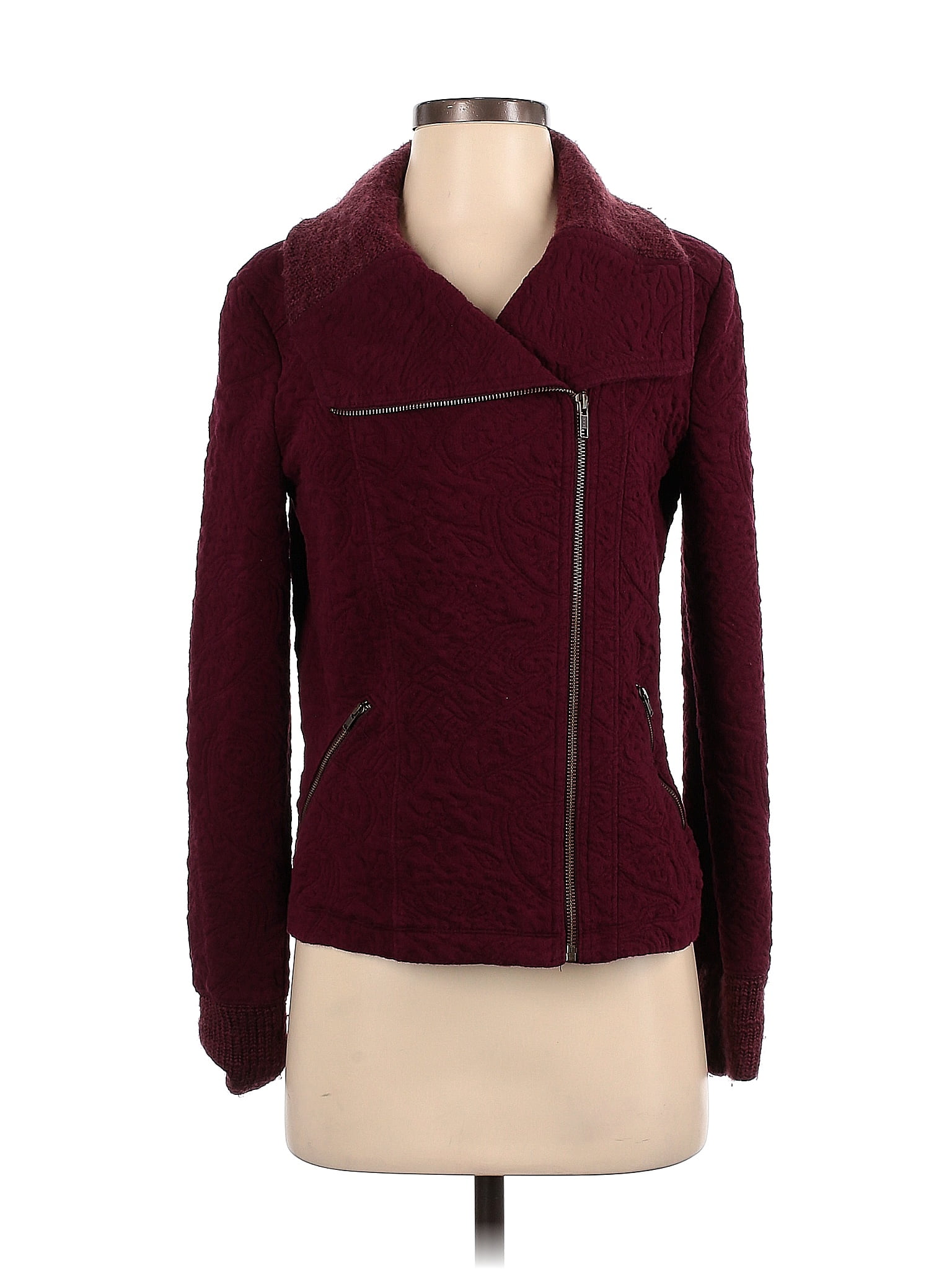 Saturday Sunday Burgundy Jacket Size S - 71% off | thredUP