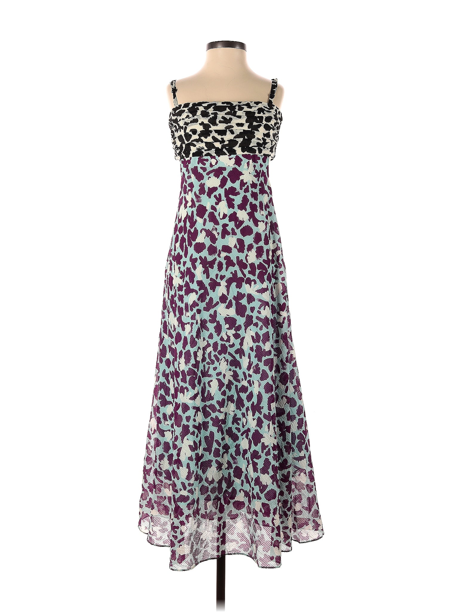 Tanya Taylor Floral Motif Floral Purple Cocktail Dress Size 2 77 Off