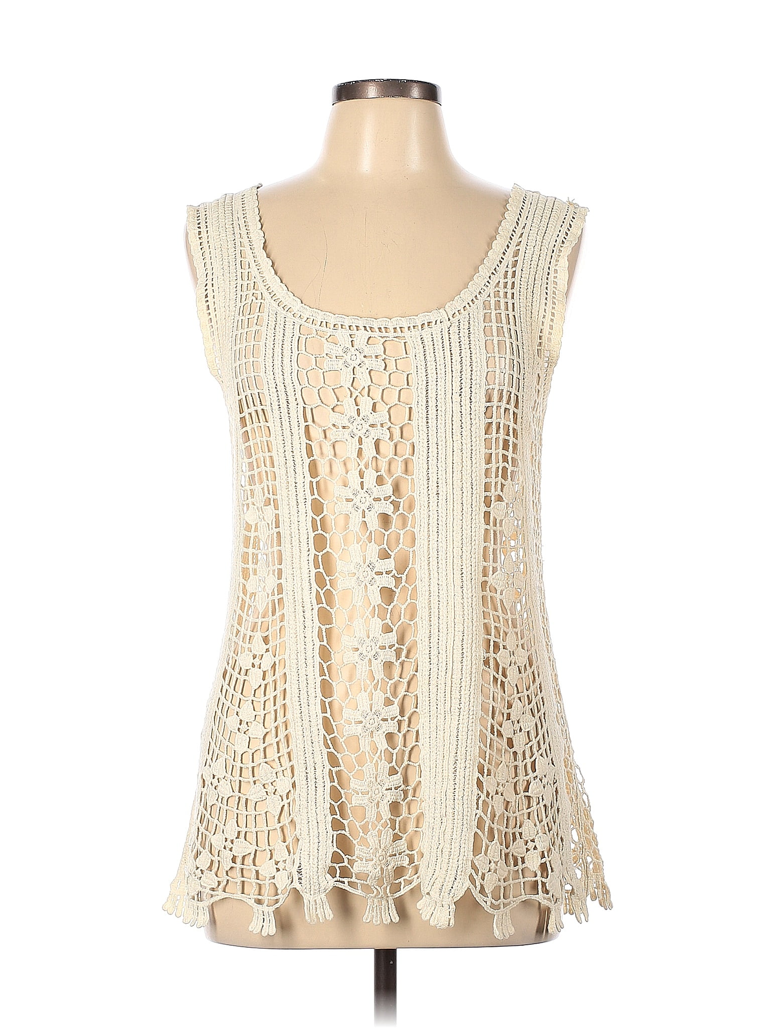 Ryu Ivory Sleeveless Blouse Size L - 68% off | thredUP