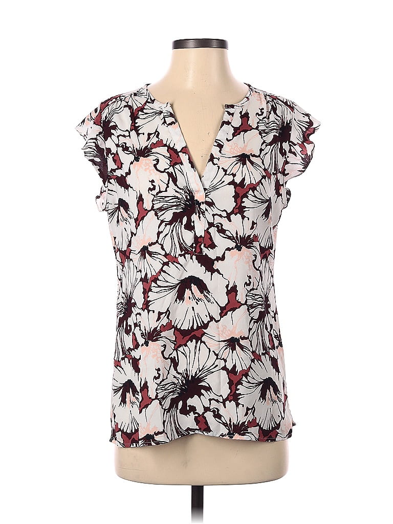 Ann Taylor Factory 100% Polyester Ivory Short Sleeve Blouse Size S - 58 ...