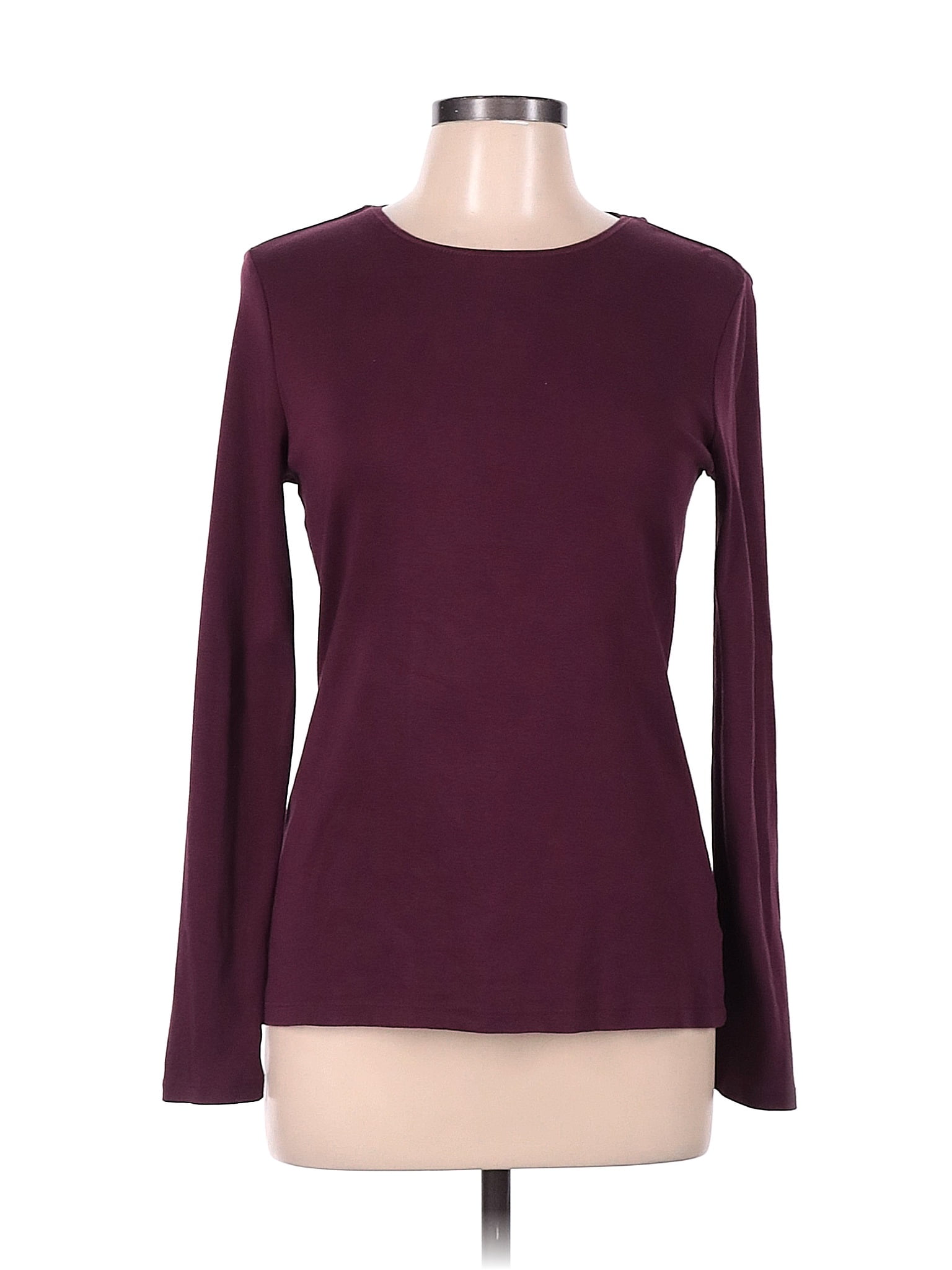 Talbots 100% Cotton Burgundy Thermal Top Size M - 74% off | thredUP