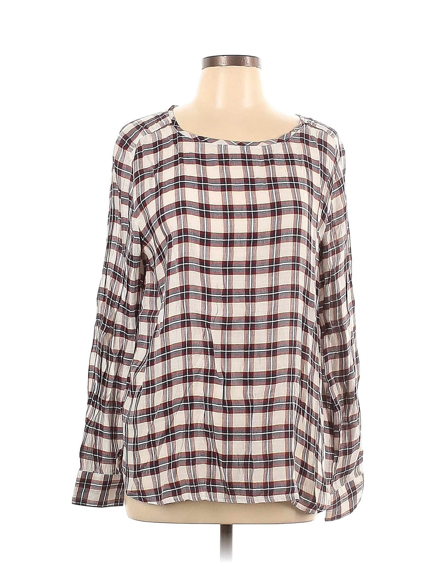 Ann Taylor LOFT Outlet Ivory Long Sleeve Blouse Size L - 62% off | thredUP